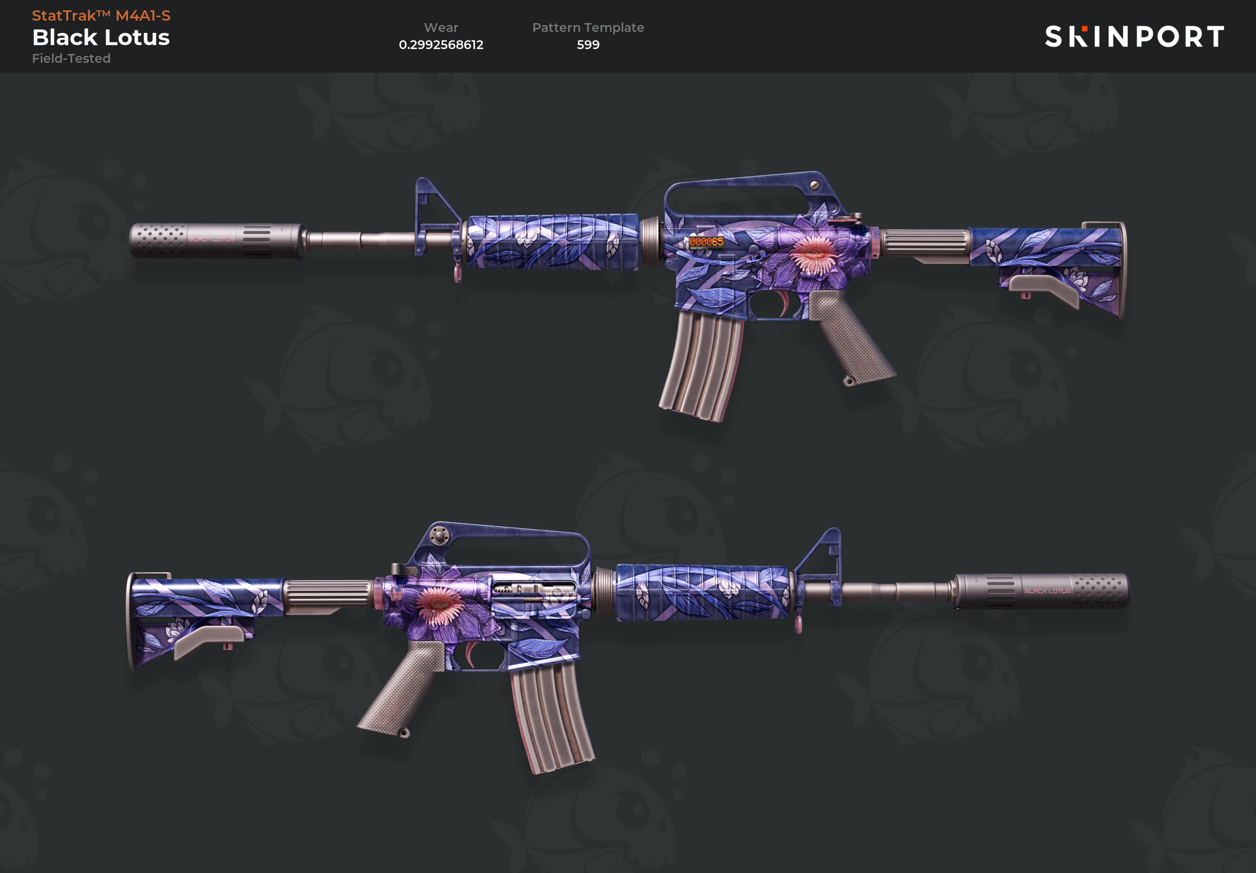 StatTrak™ M4A1-S | Black Lotus (Field-Tested) - Counter-Strike 2 - Skinport