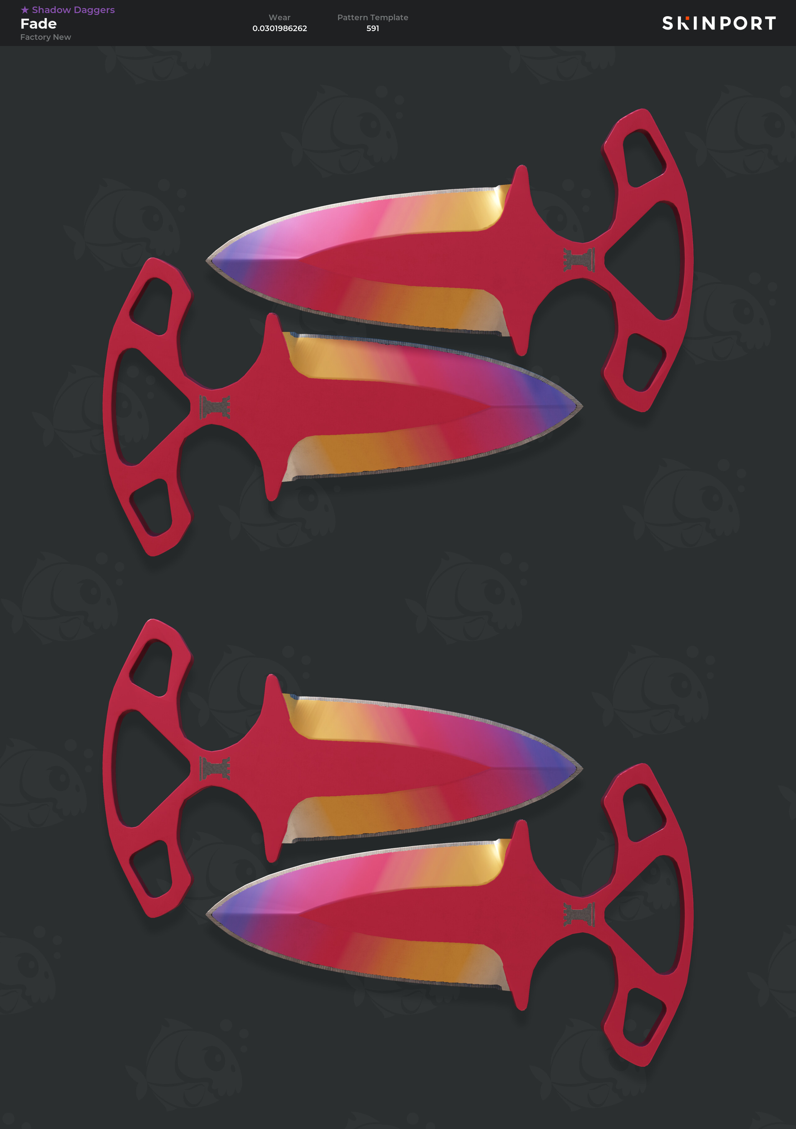 Shadow Daggers | Fade (Factory New) - Counter-Strike 2 - Skinport