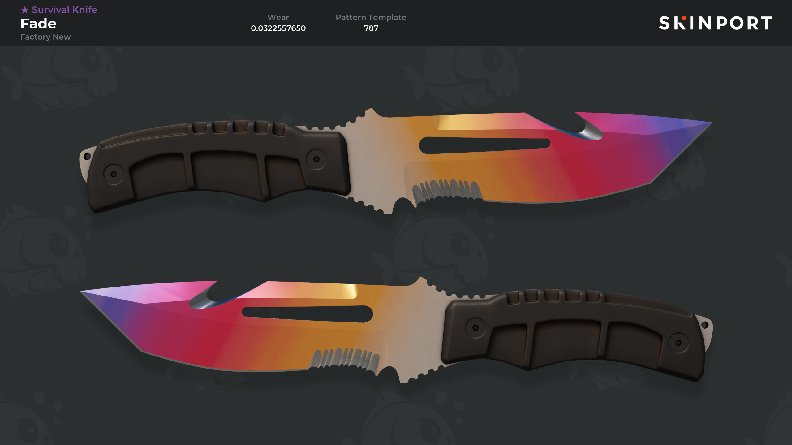 Survival Knife | Fade (Factory New) - Counter-Strike 2 - Skinport