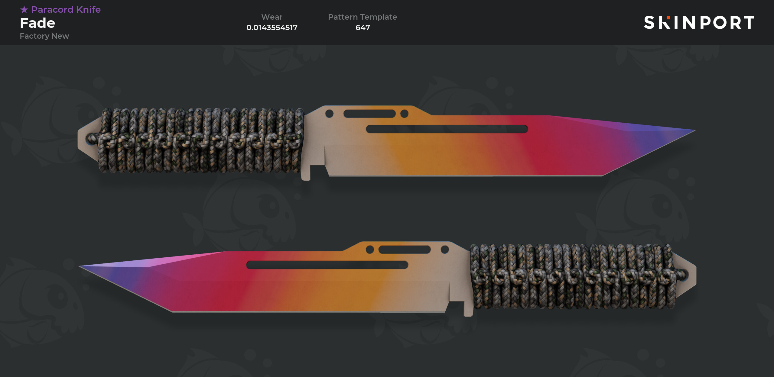 Paracord Knife | Fade (Factory New) - Counter-Strike 2 - Skinport