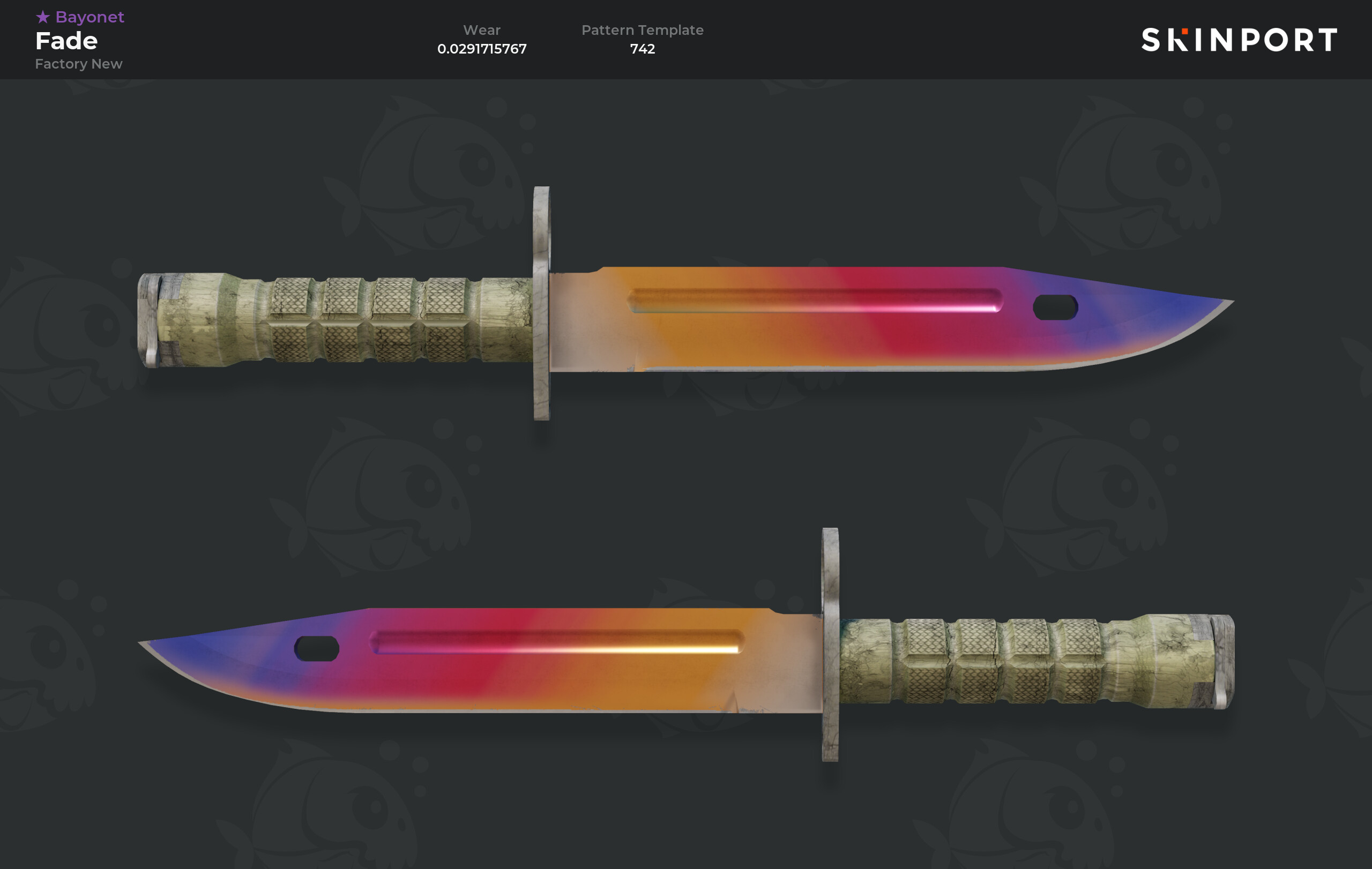 Bayonet | Fade (Factory New) - Counter-Strike 2 - Skinport