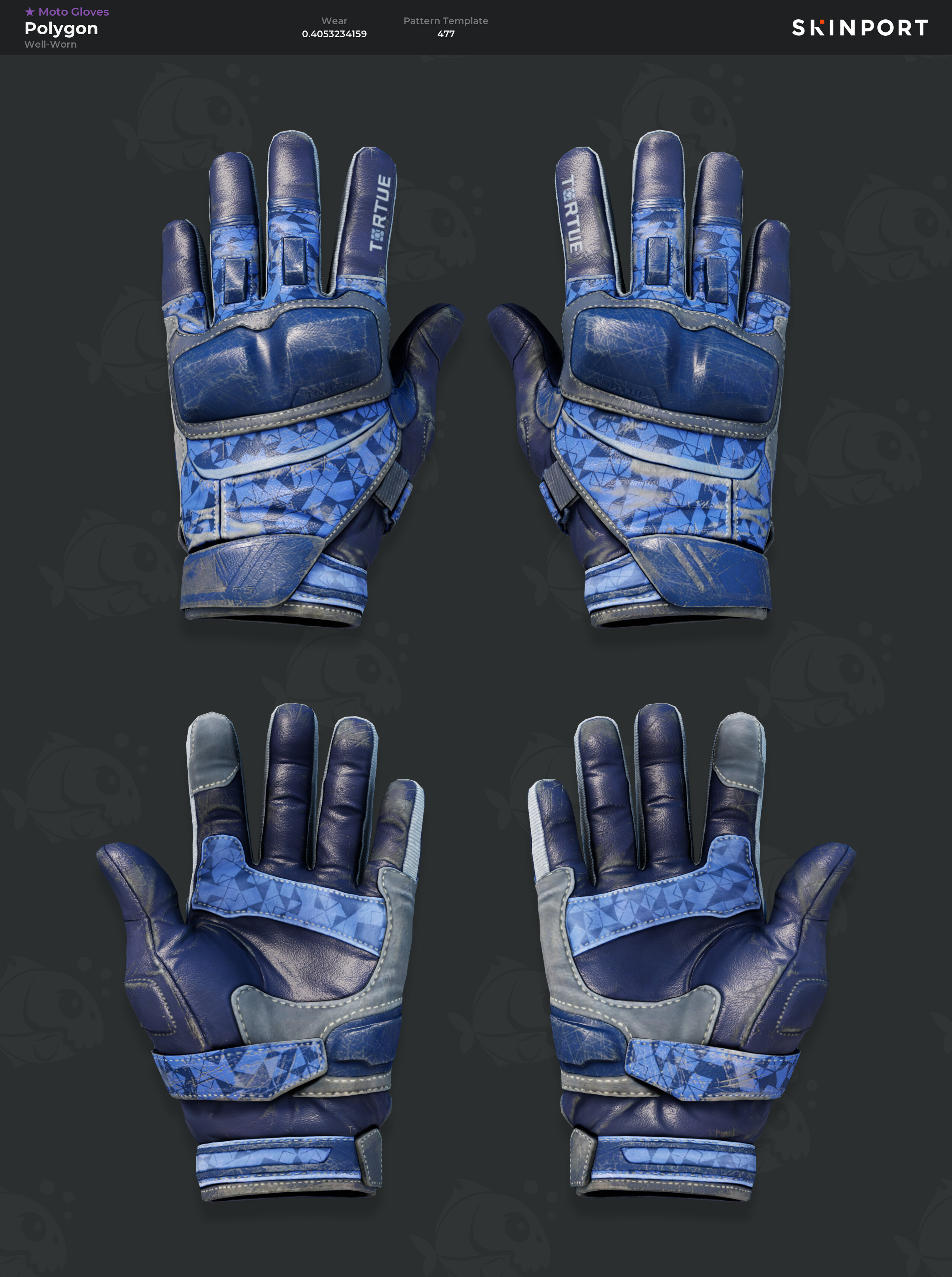 Moto Gloves | Polygon (Well-Worn) - Counter-Strike 2 - Skinport