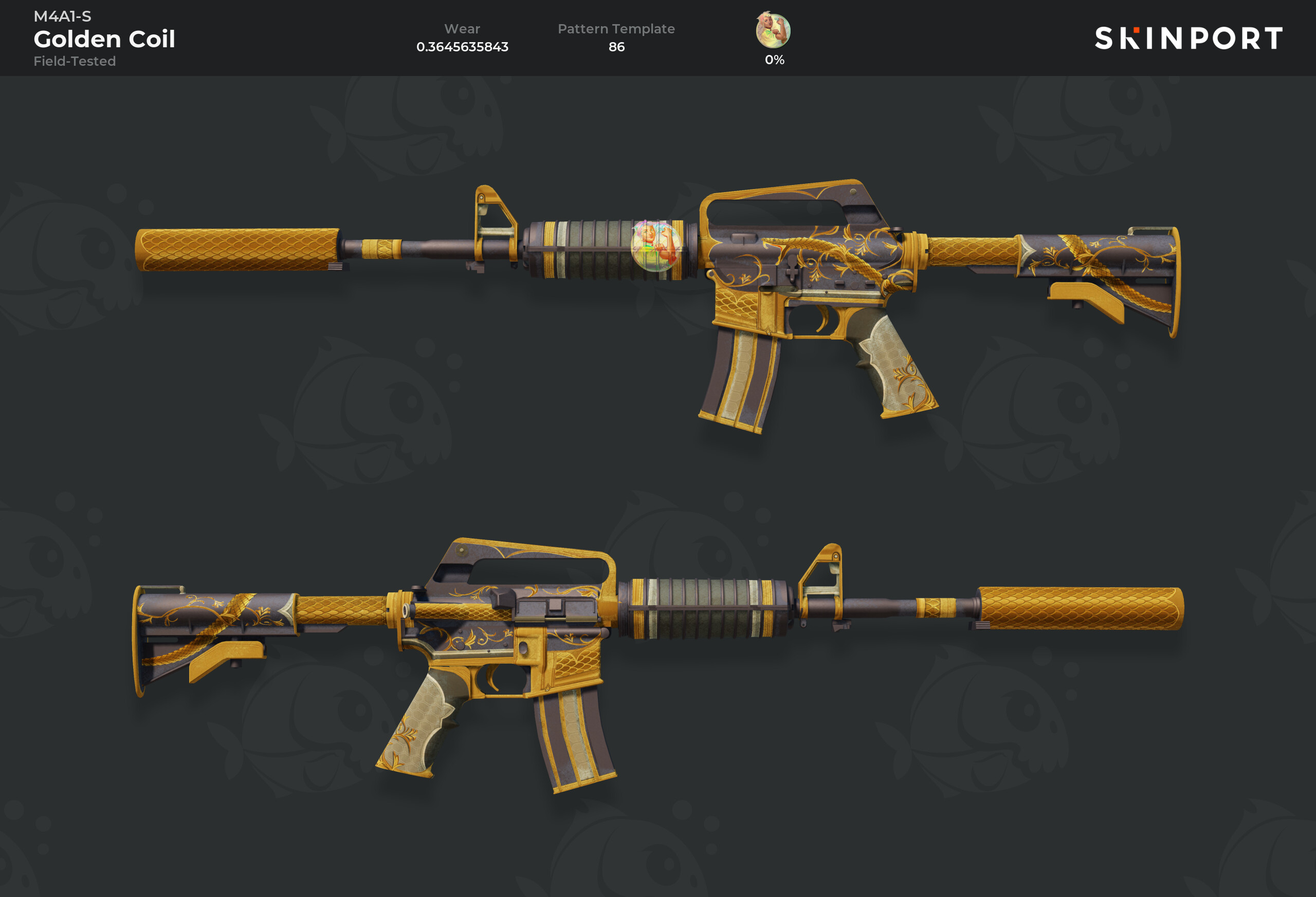 M4A1-S | Golden Coil (Field-Tested) - Counter-Strike 2 - Skinport