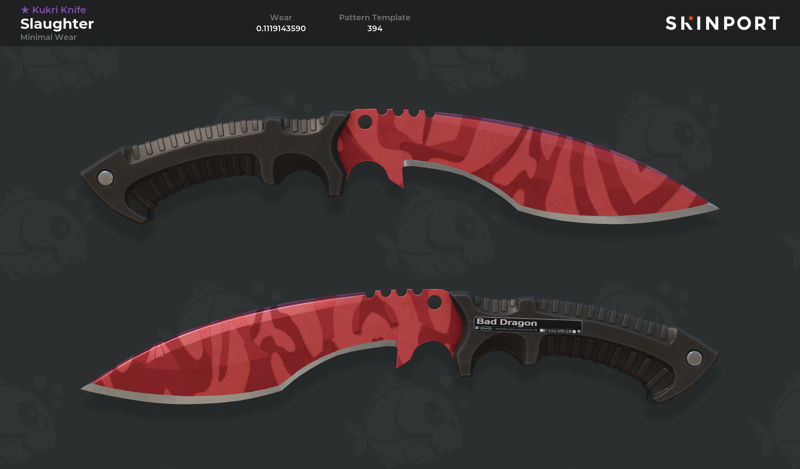 Kukri Knife | Slaughter (Minimal Wear) - Counter-Strike 2 - Skinport