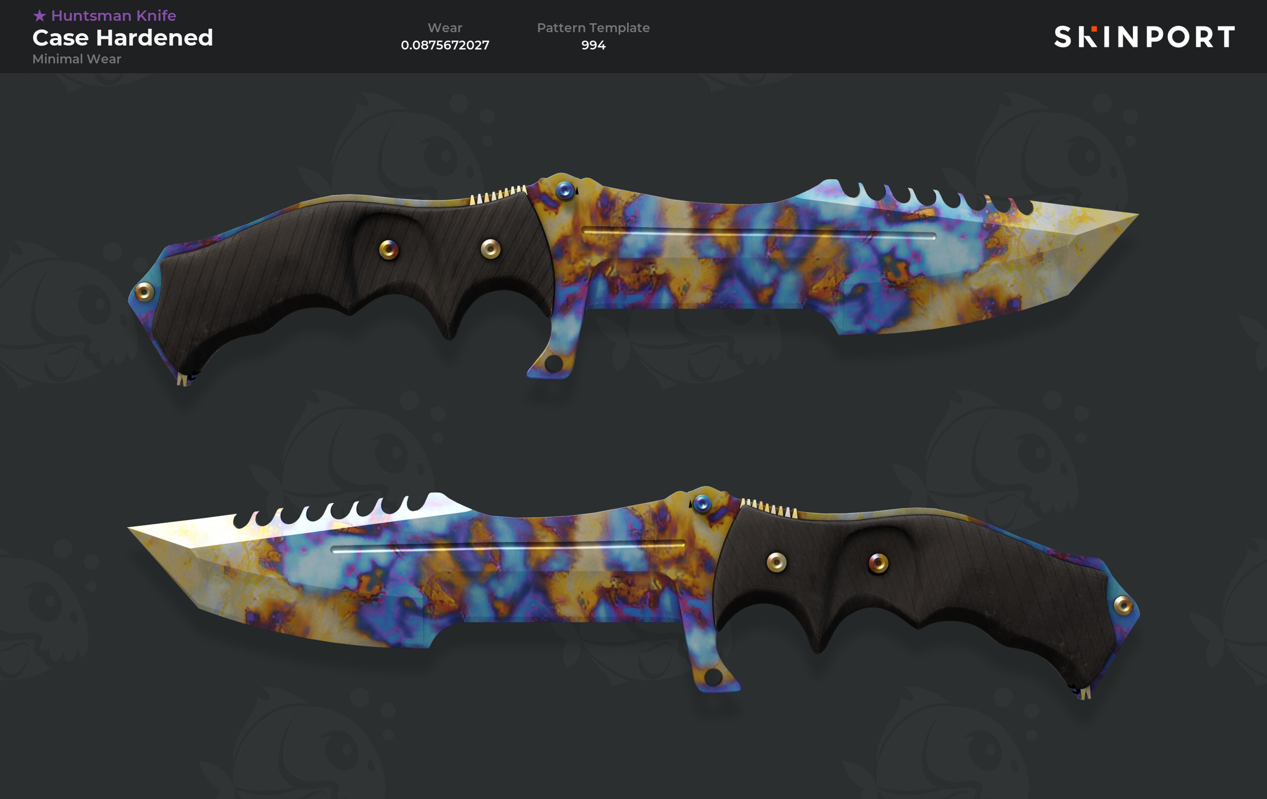 Huntsman Knife | Case Hardened (Minimal Wear) - Counter-Strike 2 - Skinport