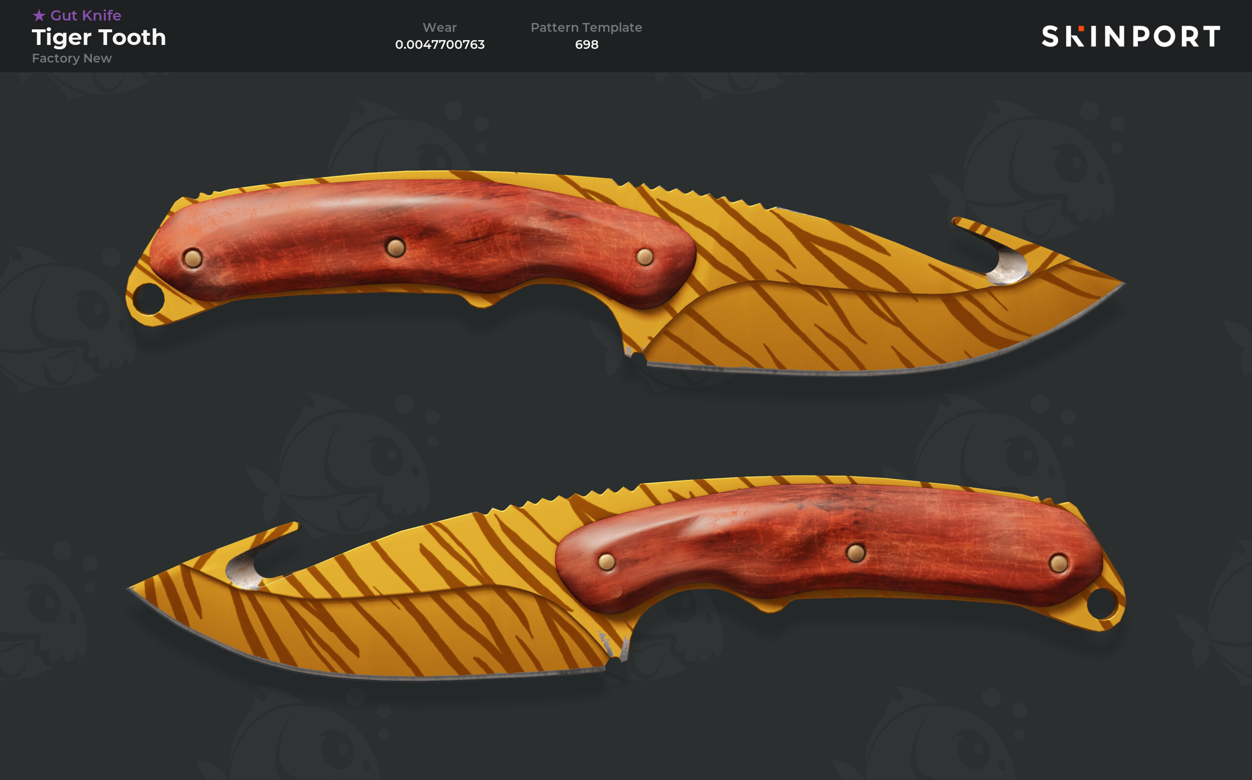 Gut Knife | Tiger Tooth (Factory New) - Counter-Strike 2 - Skinport