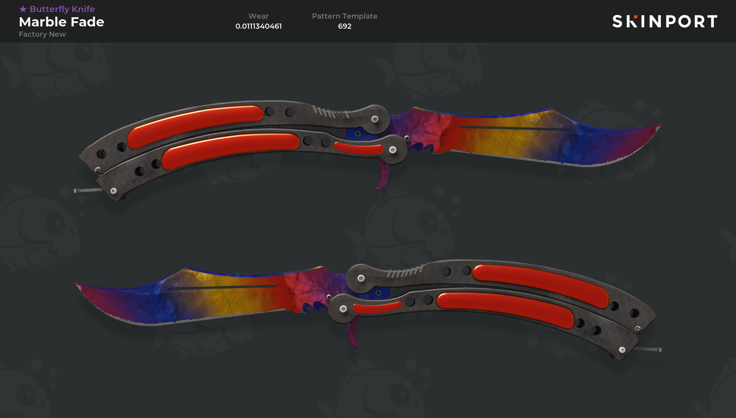 Butterfly Knife | Marble Fade (Factory New) - Counter-Strike 2 - Skinport