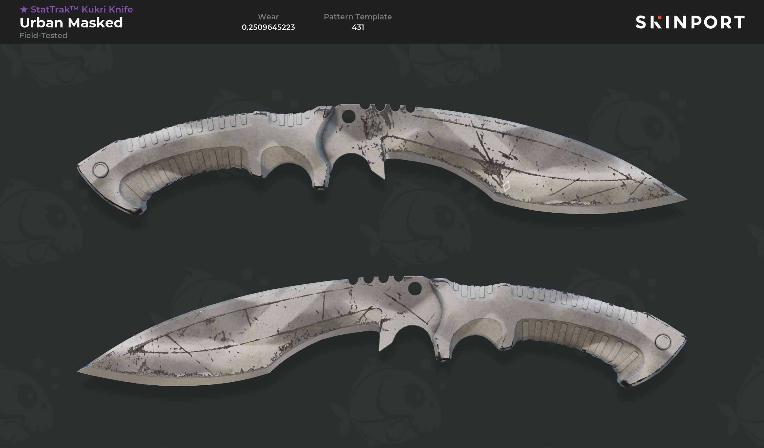 StatTrak™ Kukri Knife | Urban Masked (Field-Tested) - Counter-Strike 2 ...