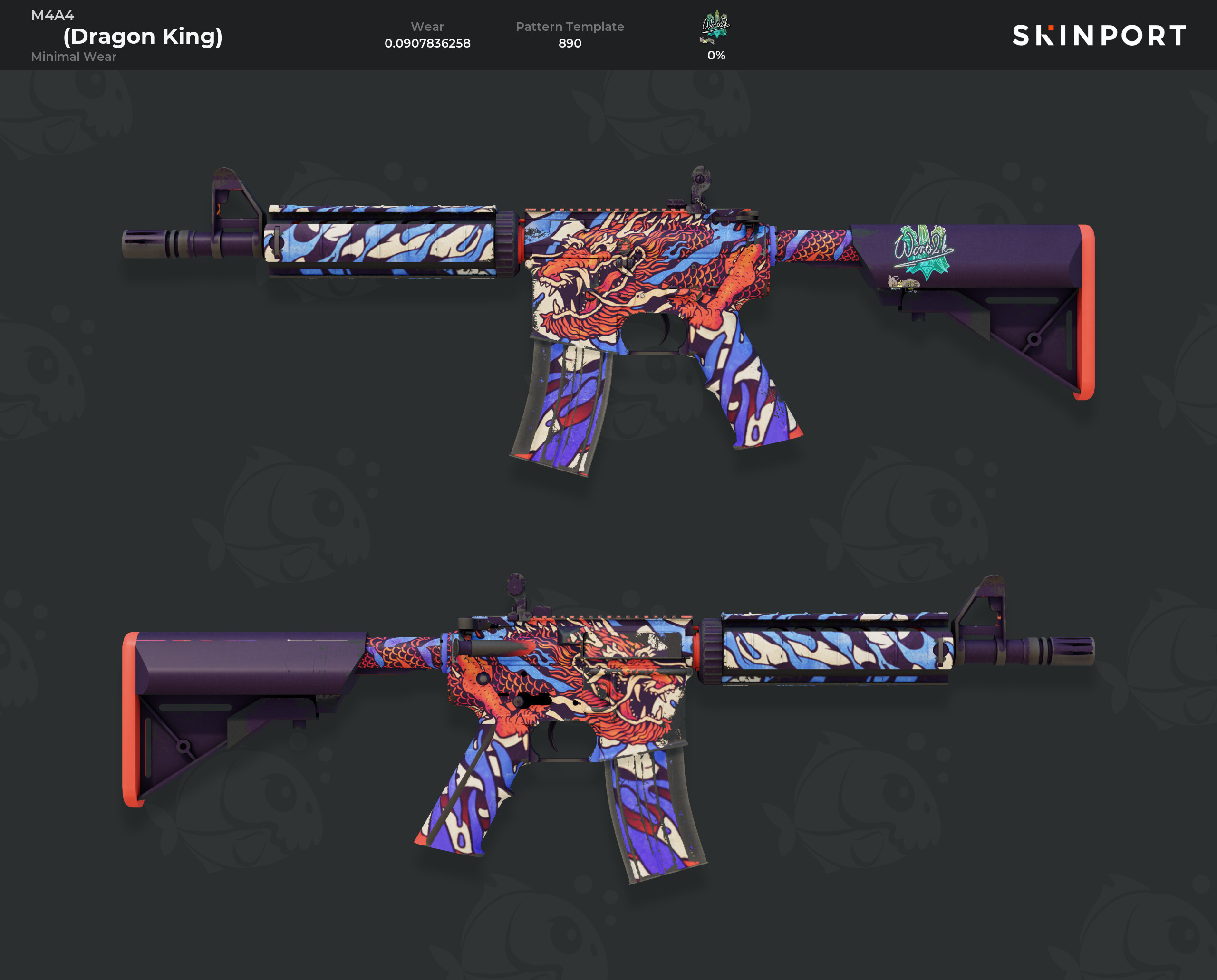 M4A4 | 龍王 (Dragon King) (Minimal Wear) - Counter-Strike 2 - Skinport