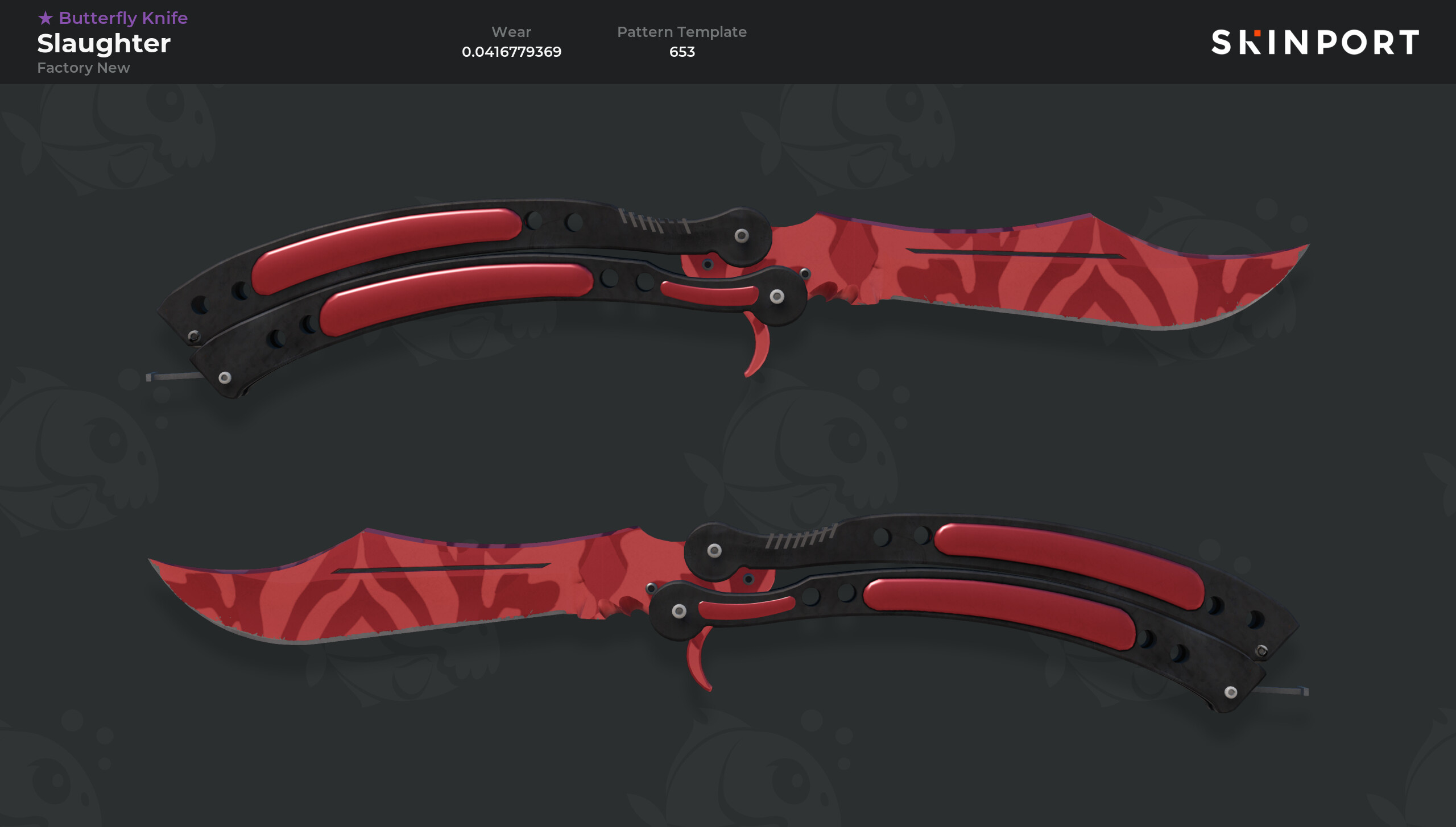 Butterfly Knife | Slaughter (Factory New) - Counter-Strike 2 - Skinport