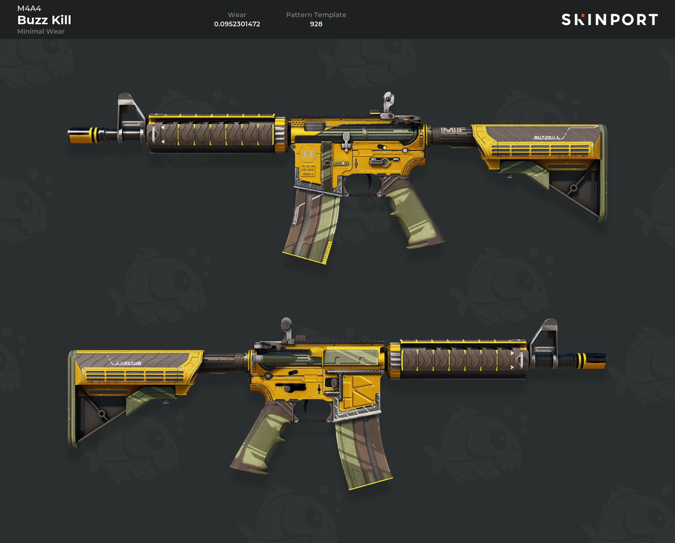 M4A4 | Buzz Kill (Minimal Wear) - Counter-Strike 2 - Skinport