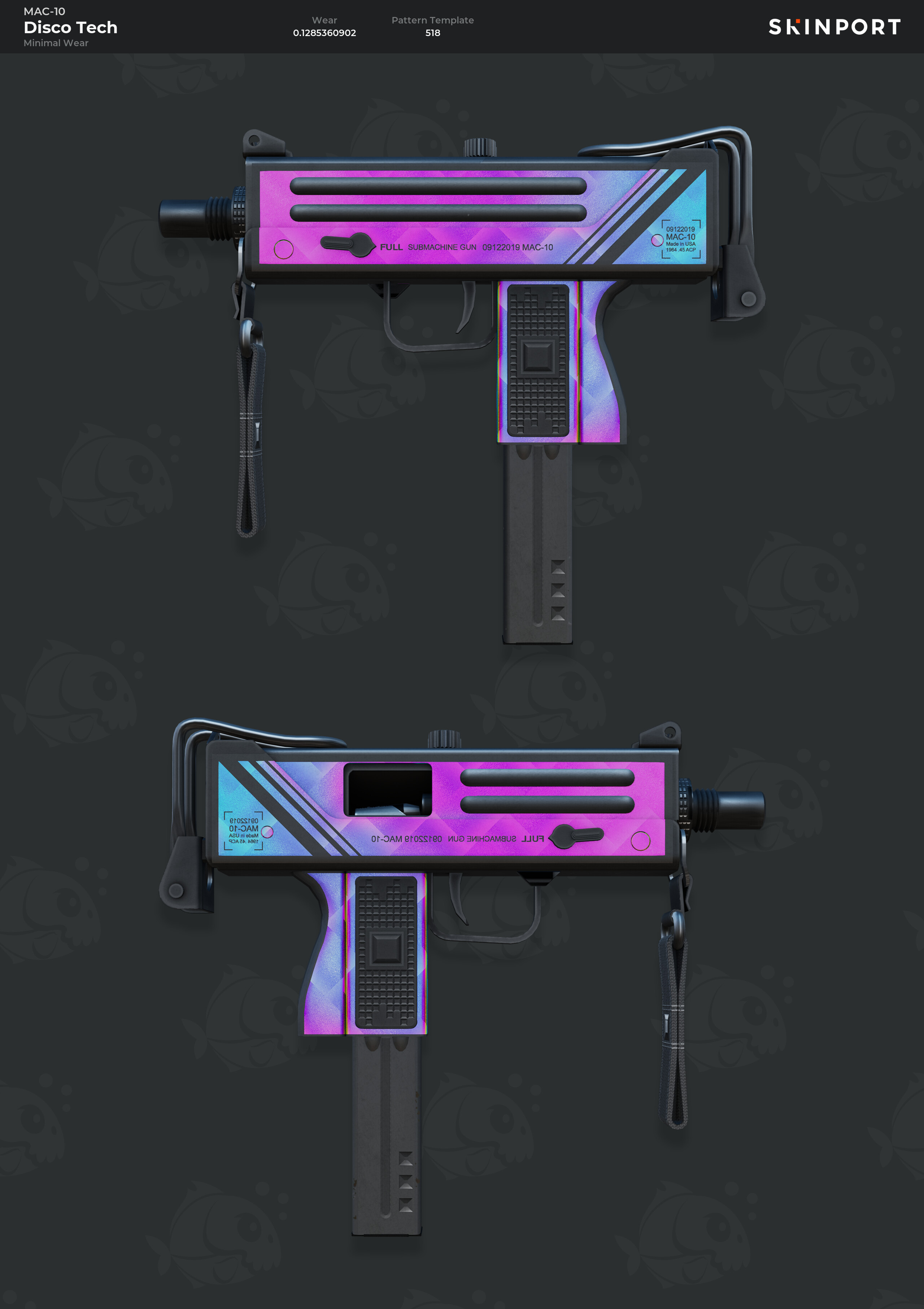 MAC-10 | Disco Tech (Minimal Wear) - Counter-Strike 2 - Skinport