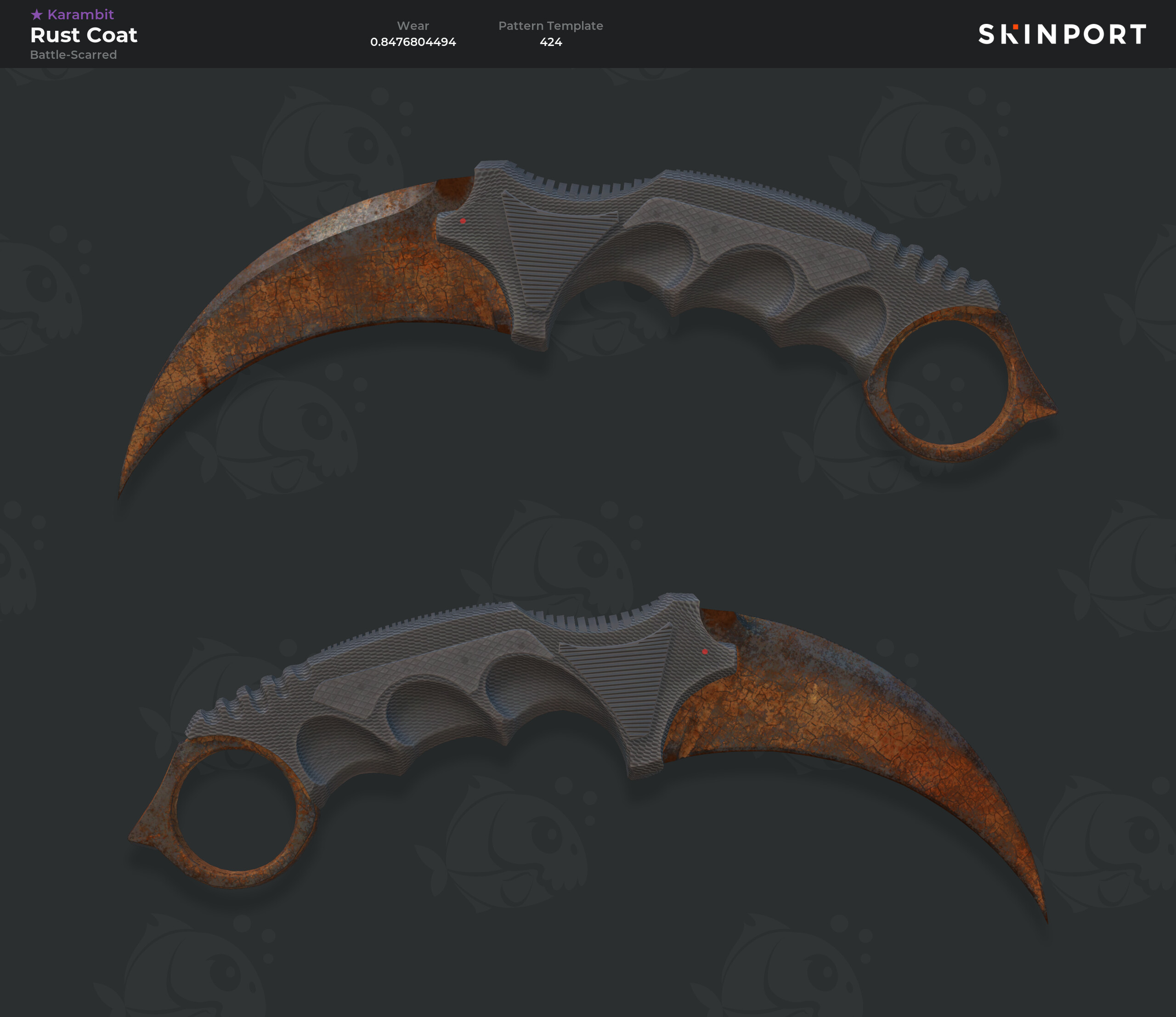 Karambit | Rust Coat (Battle-Scarred) - Counter-Strike 2 - Skinport
