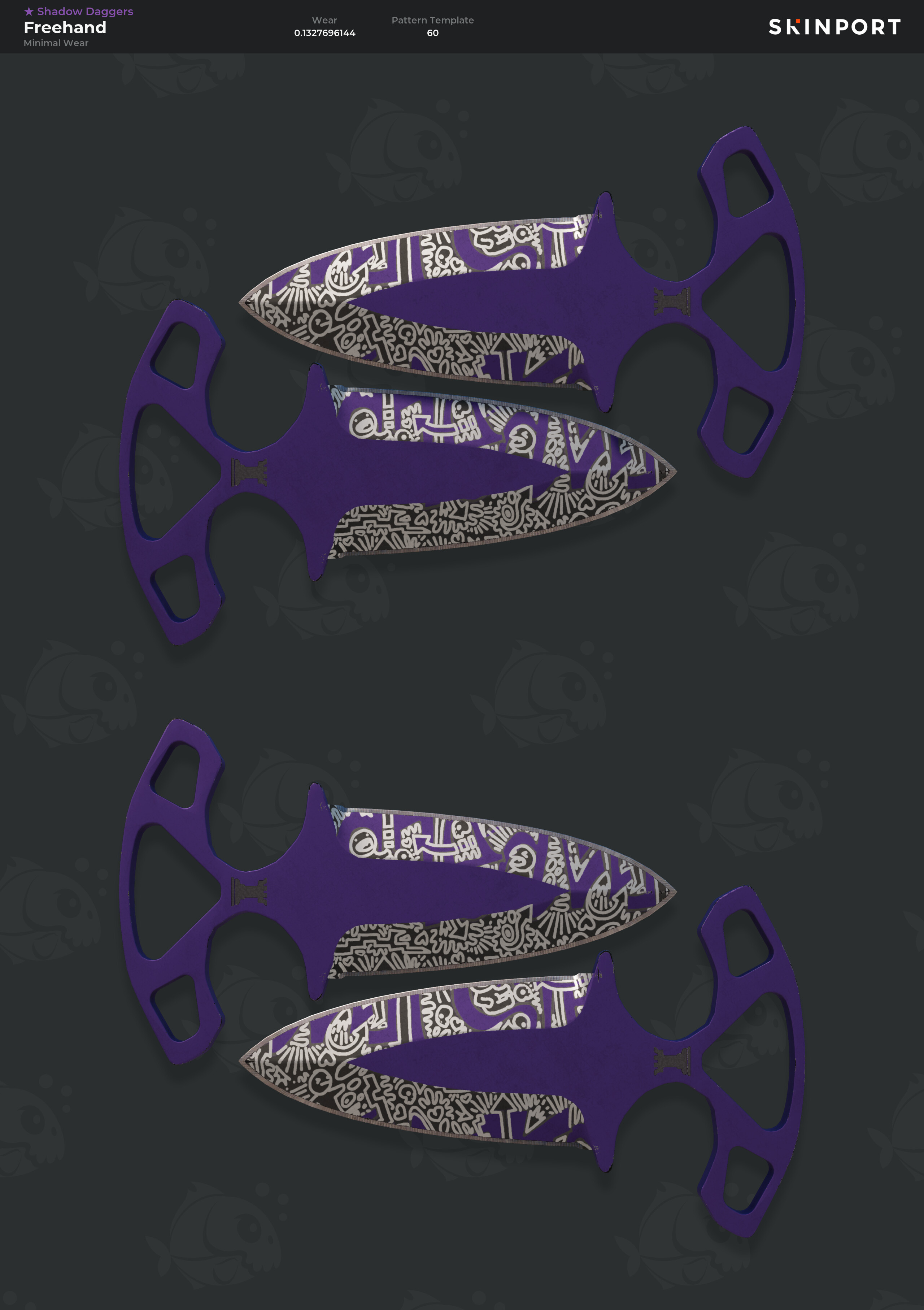 Shadow Daggers | Freehand (Minimal Wear) - Counter-Strike 2 - Skinport