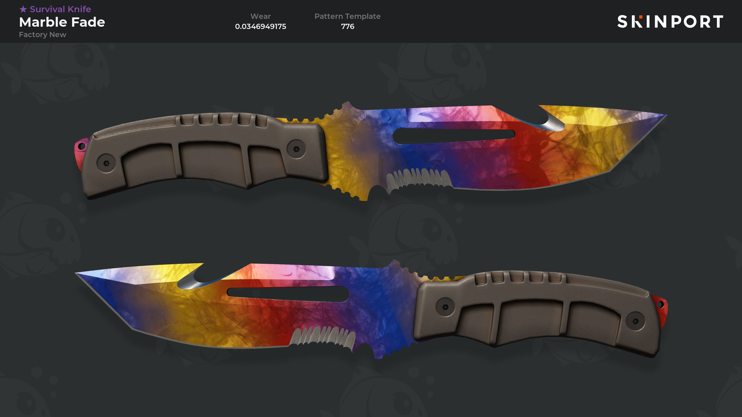 Survival Knife | Marble Fade (Factory New) - Counter-Strike 2 - Skinport