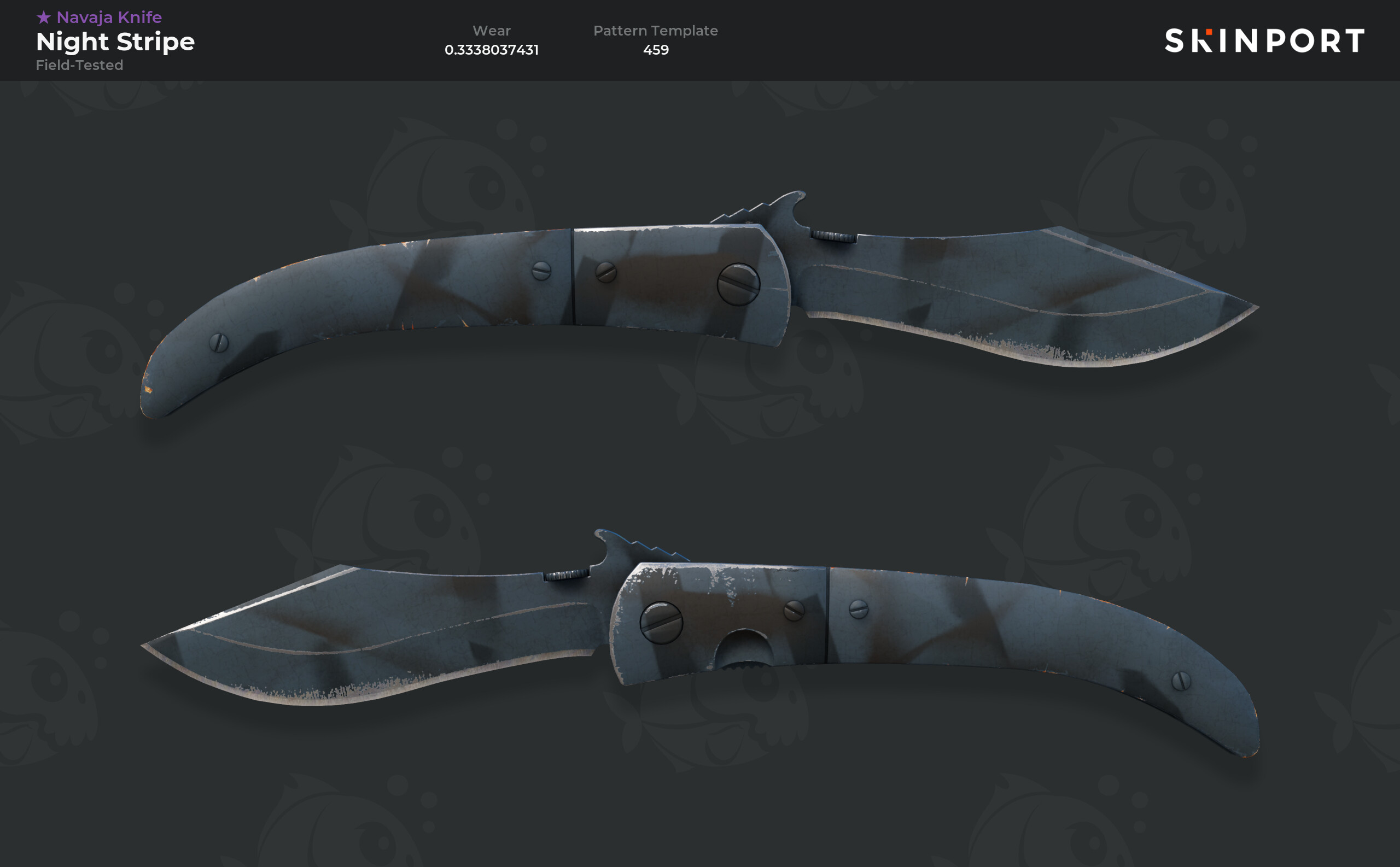 Navaja Knife | Night Stripe (Field-Tested) - Counter-Strike 2 - Skinport