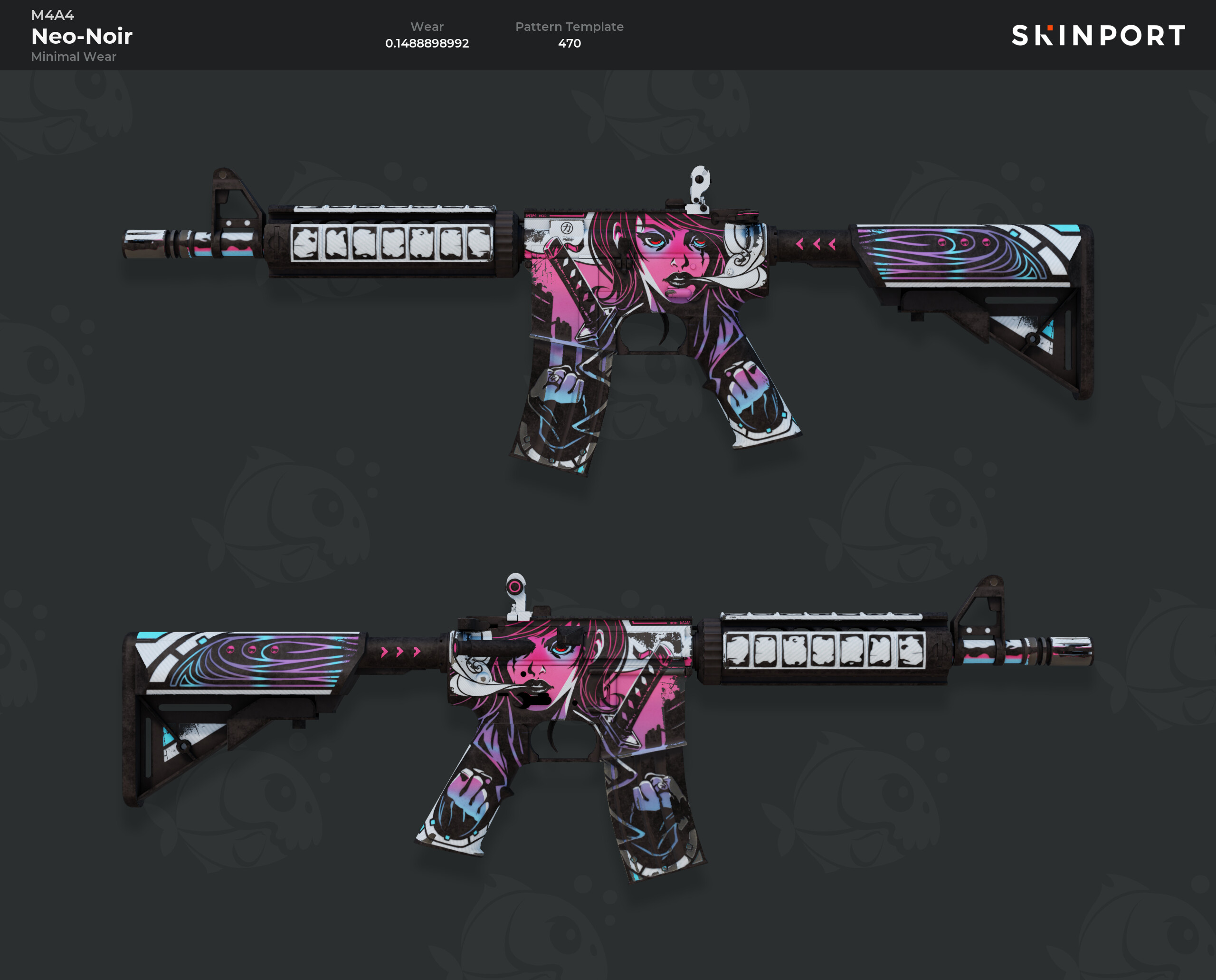 M4A4 | Neo-Noir (Minimal Wear) - Counter-Strike 2 - Skinport