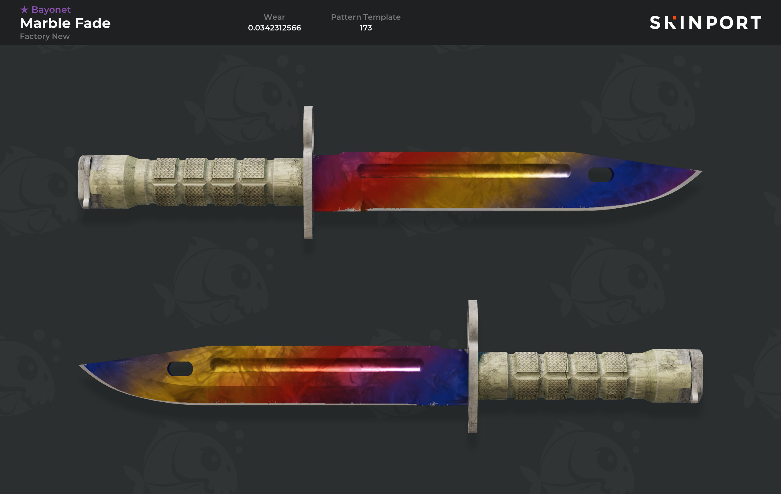 Bayonet | Marble Fade (Factory New) - Counter-Strike 2 - Skinport
