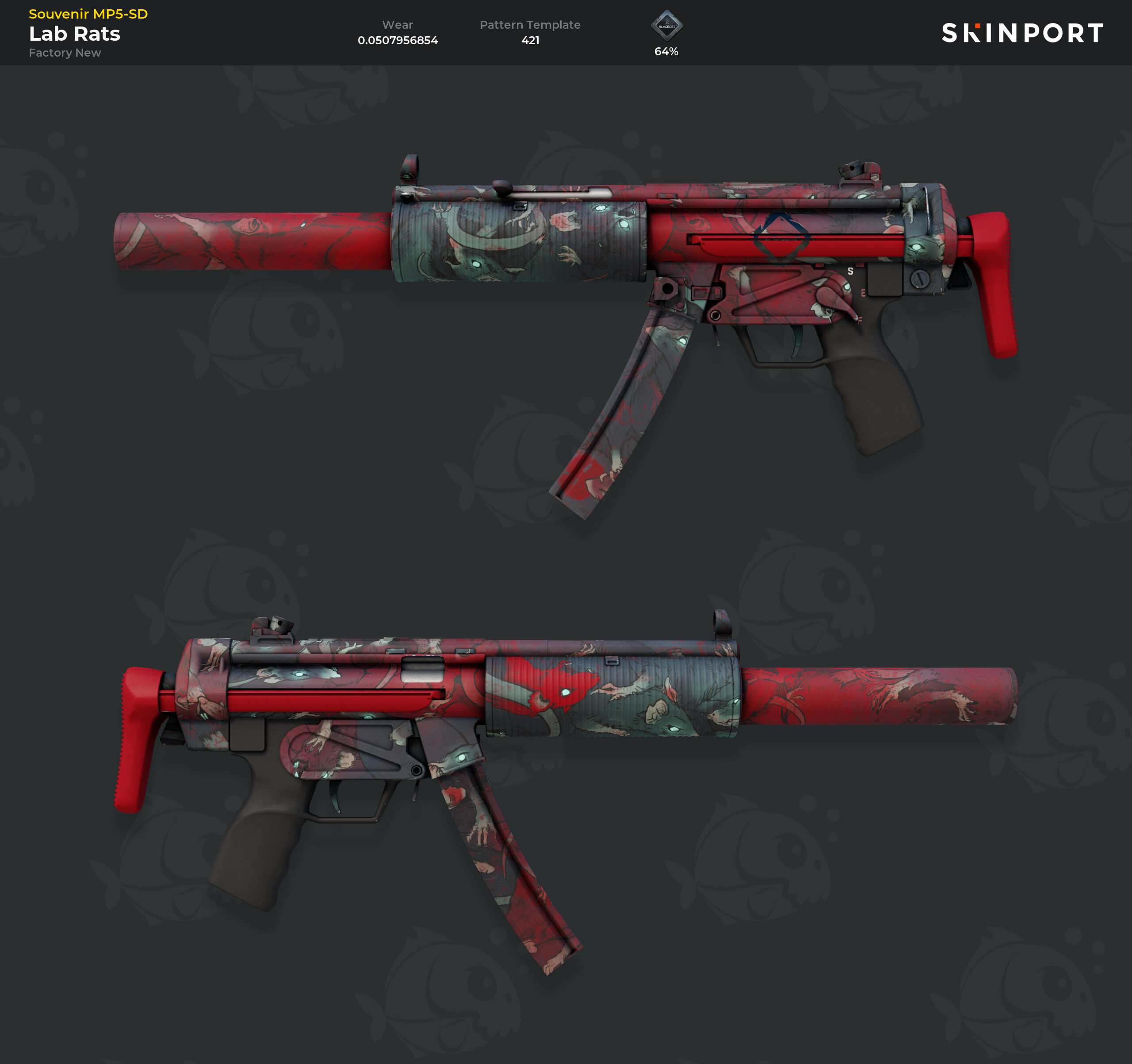 MP5-SD (Souvenir) | Laborratten (Fabrikneu) - Counter-Strike 2 - Skinport