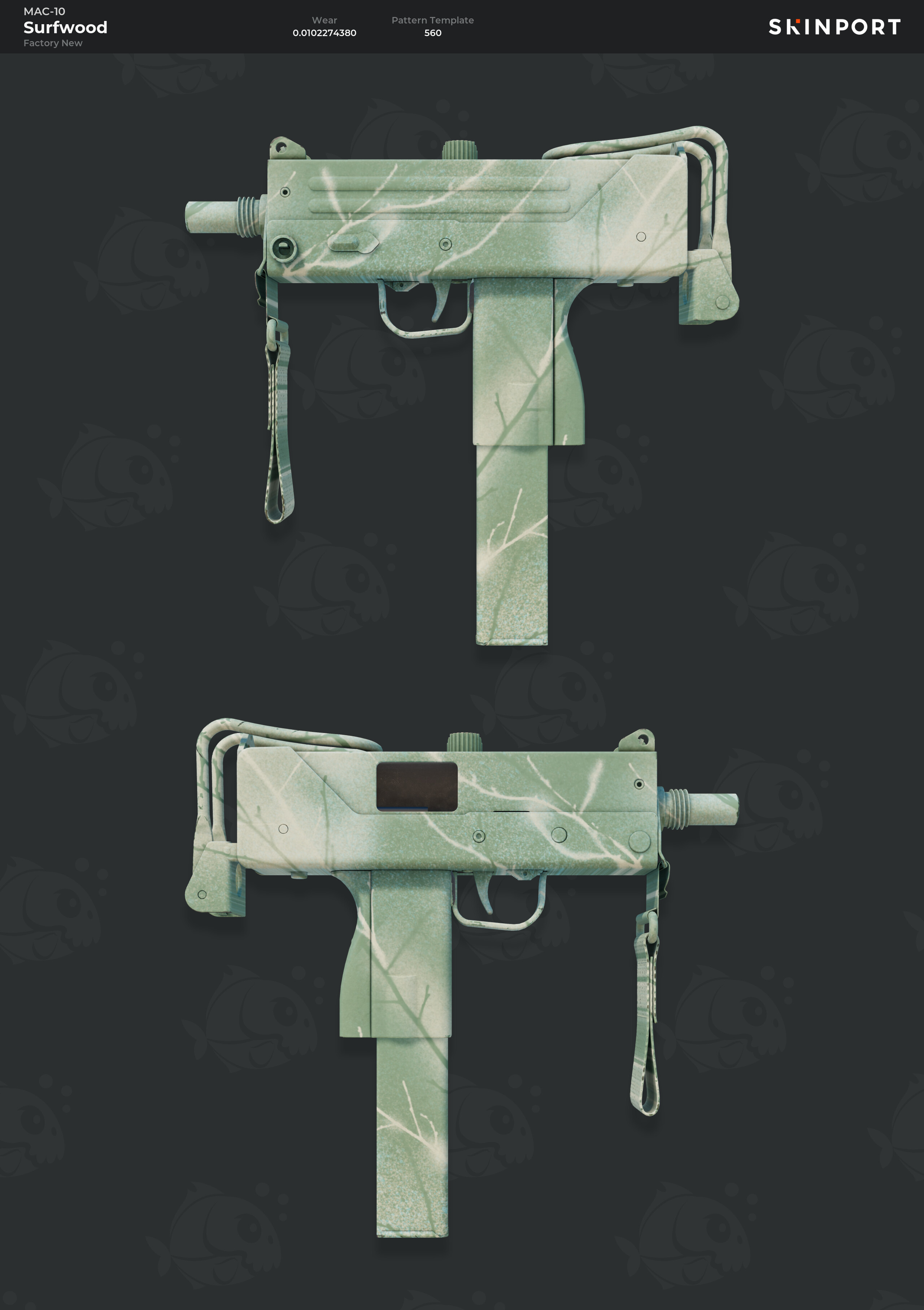 MAC-10 | Surfwood (Factory New) - Counter-Strike 2 - Skinport