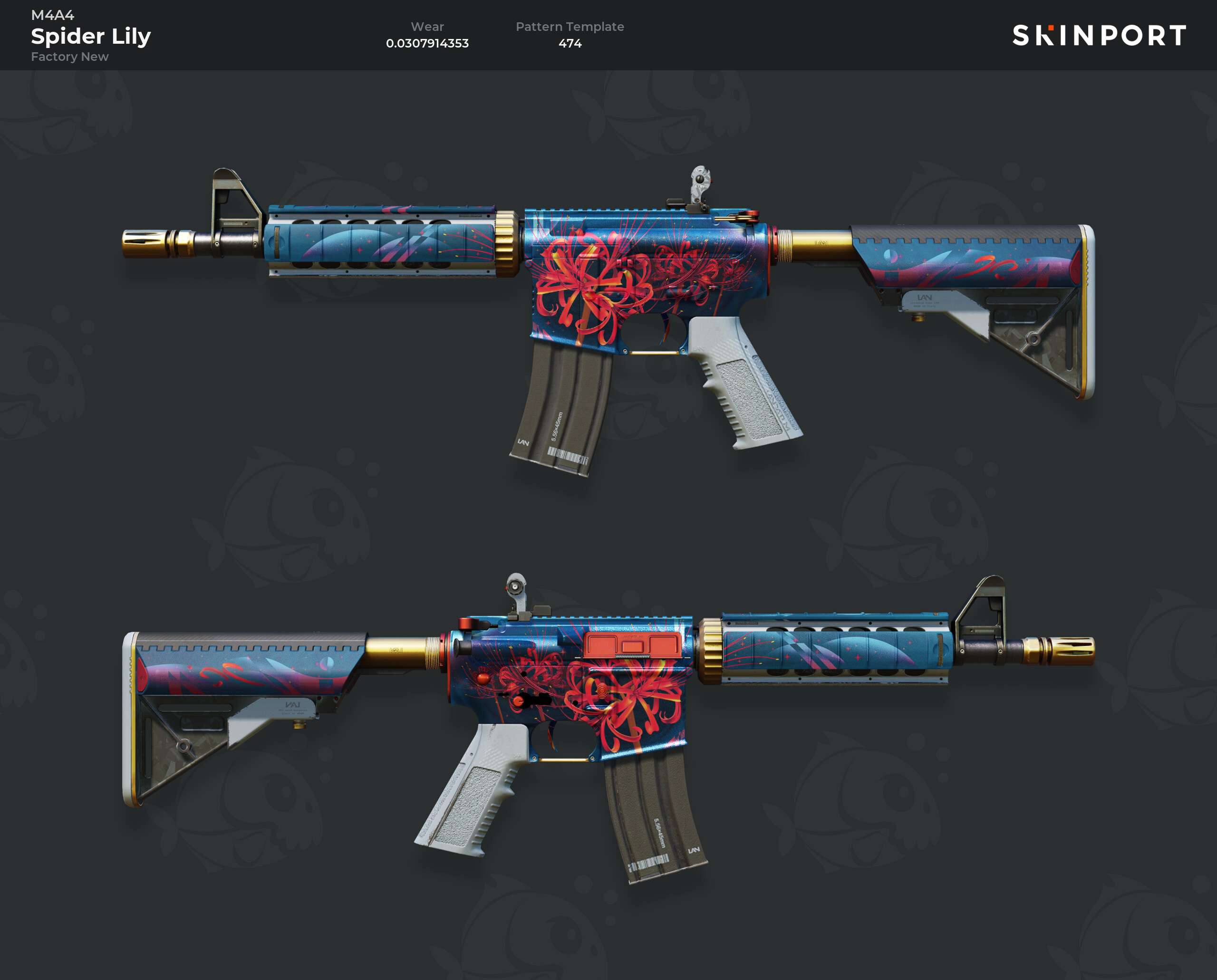 M4A4 | Spider Lily (Factory New) - Counter-Strike 2 - Skinport