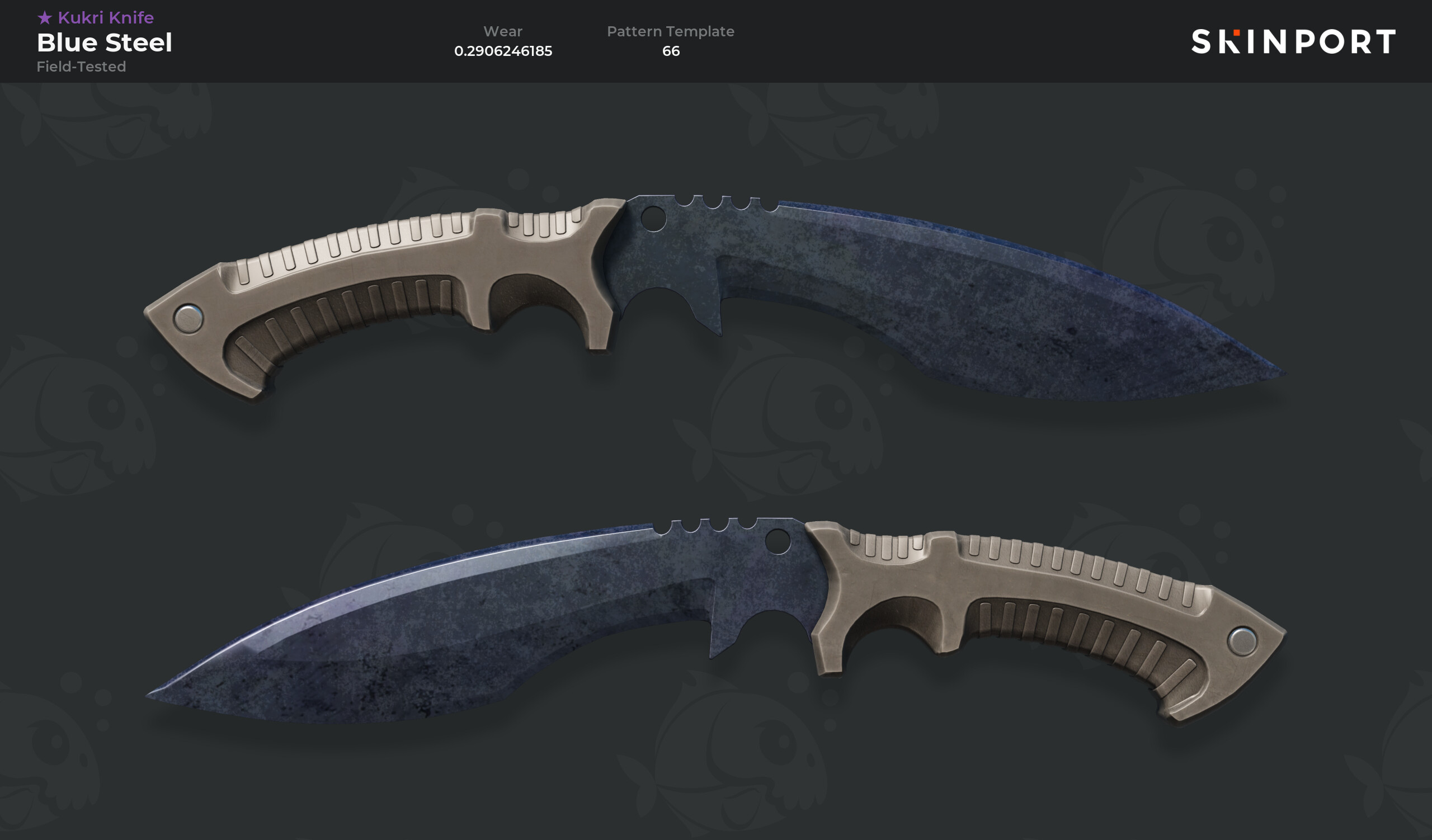 Kukri Knife | Blue Steel (Field-Tested) - Counter-Strike 2 - Skinport