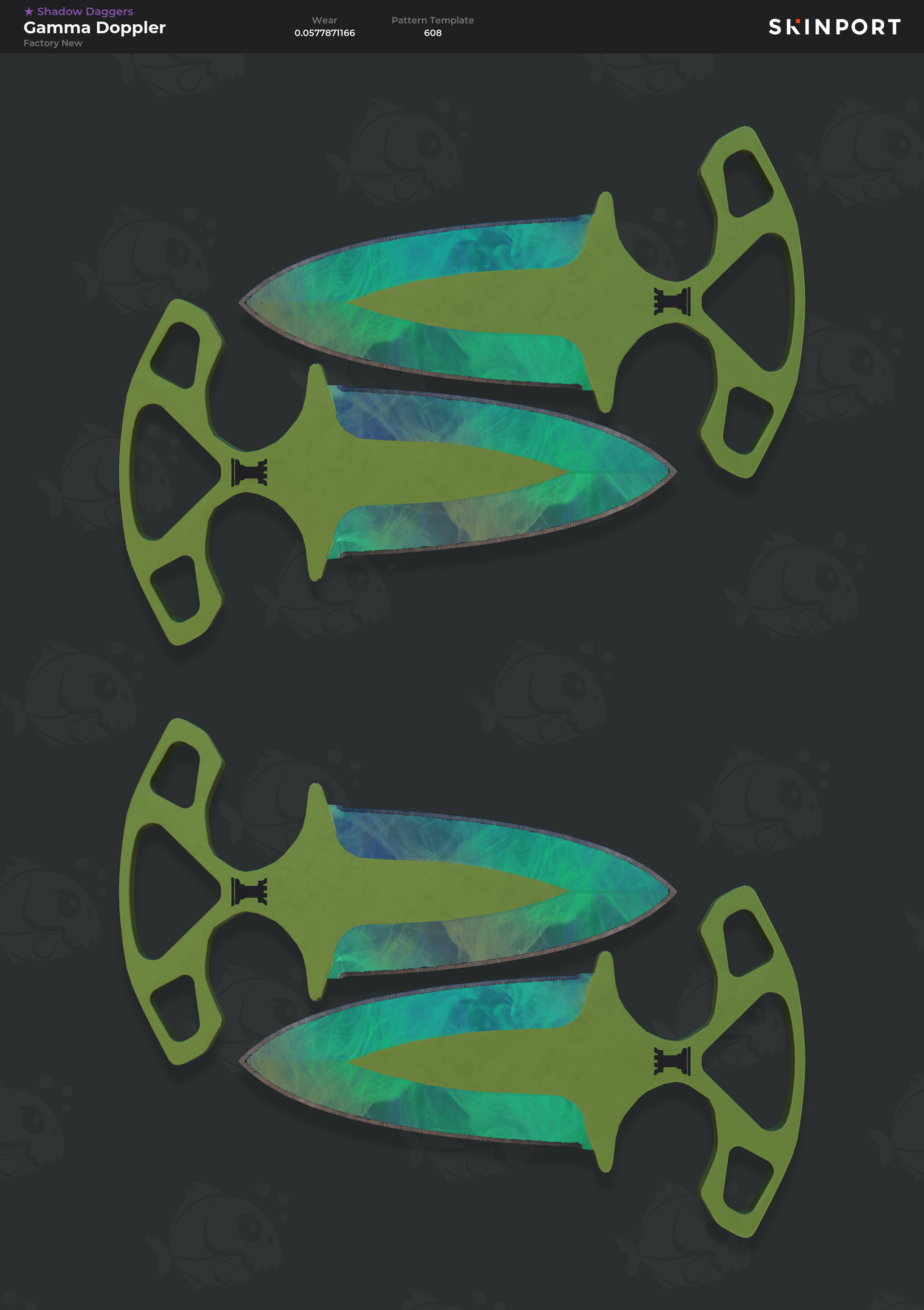 Shadow Daggers | Gamma Doppler (Factory New) - Counter-Strike 2 - Skinport