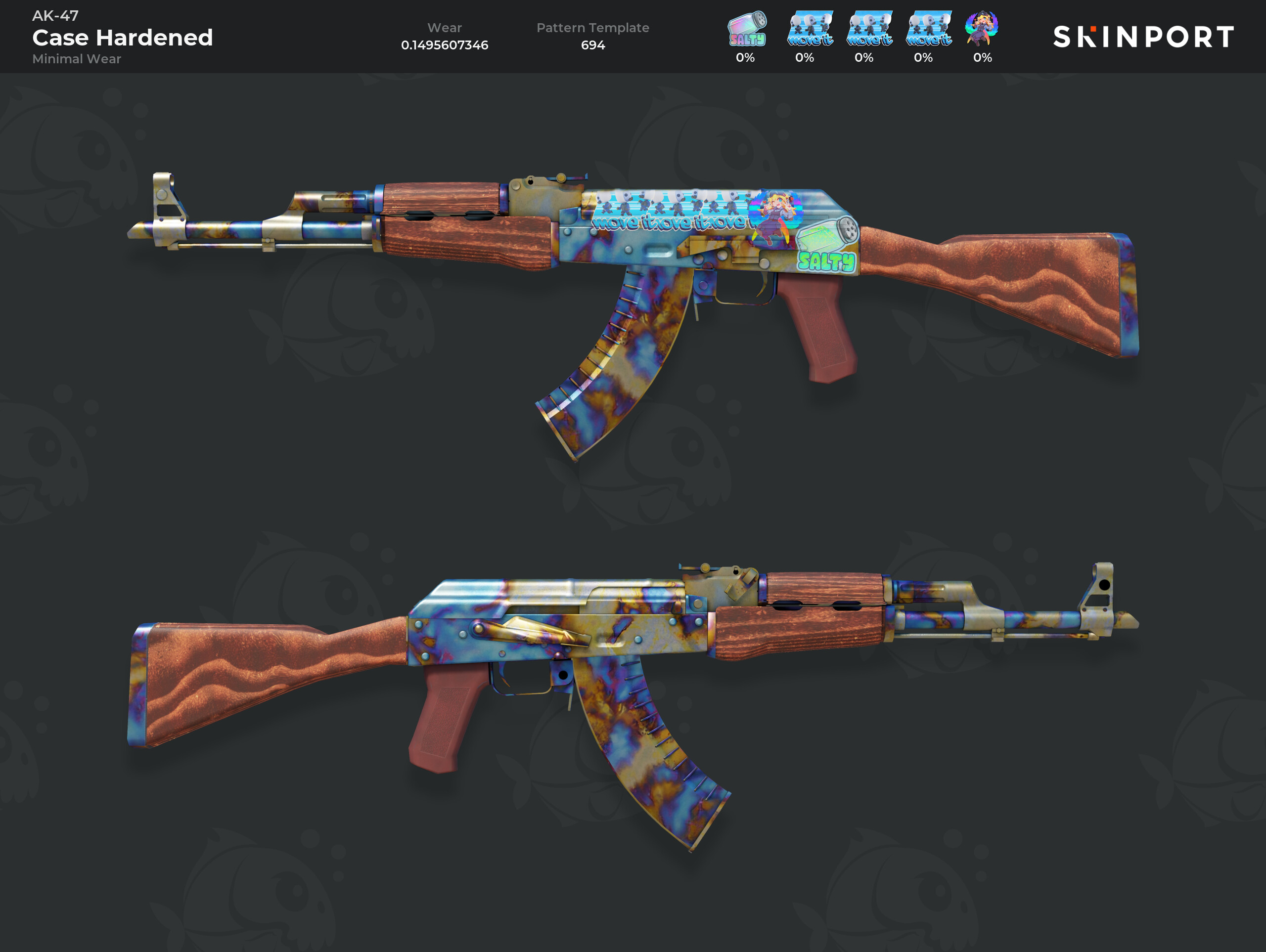 AK-47 | Case Hardened (Minimal Wear) - Counter-Strike 2 - Skinport
