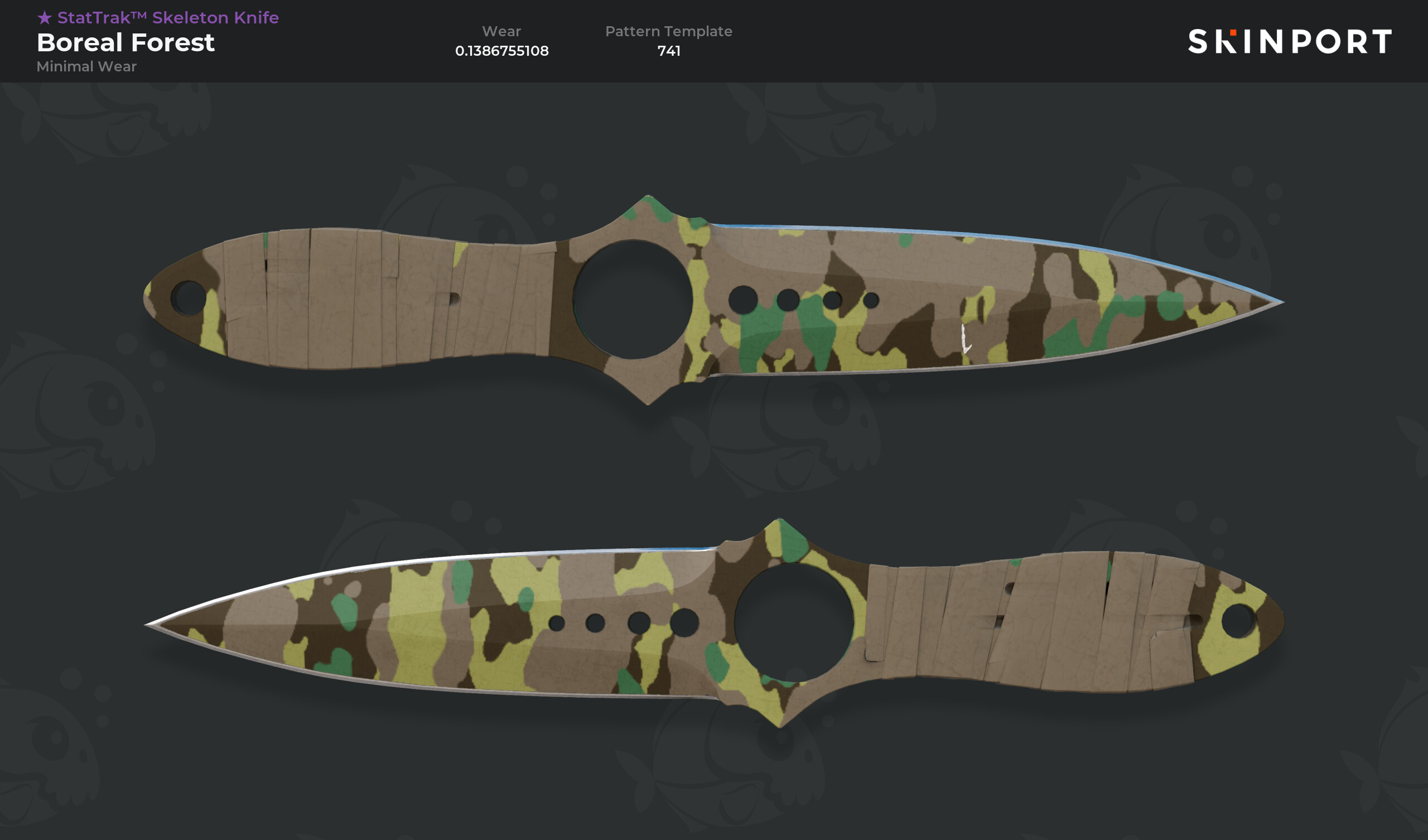 StatTrak™ Skeleton Knife | Boreal Forest (Minimal Wear) - Counter ...