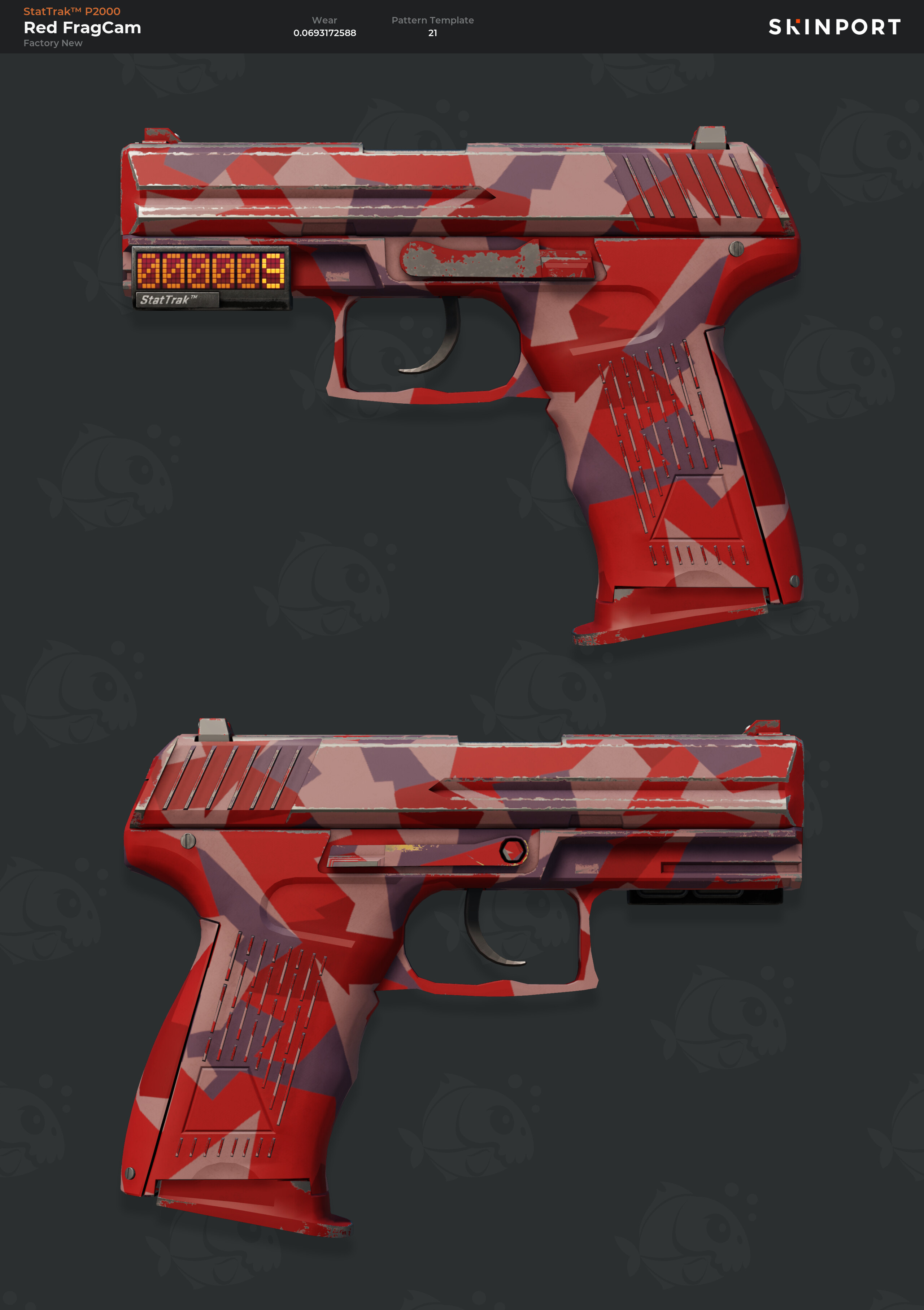 StatTrak™ P2000 | Red FragCam (Factory New) - Counter-Strike 2 - Skinport