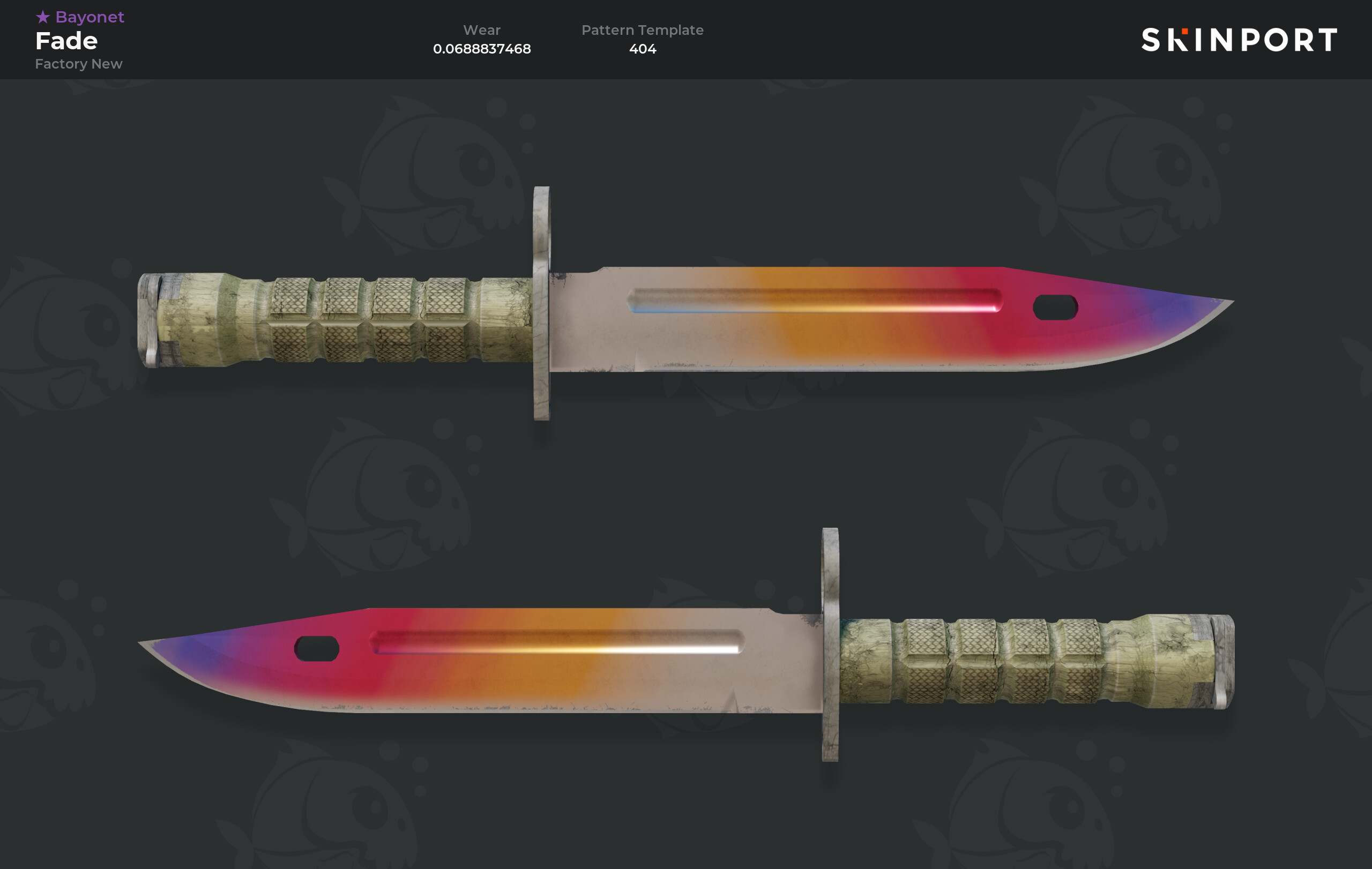 Bayonet | Fade (Factory New) - Counter-Strike 2 - Skinport