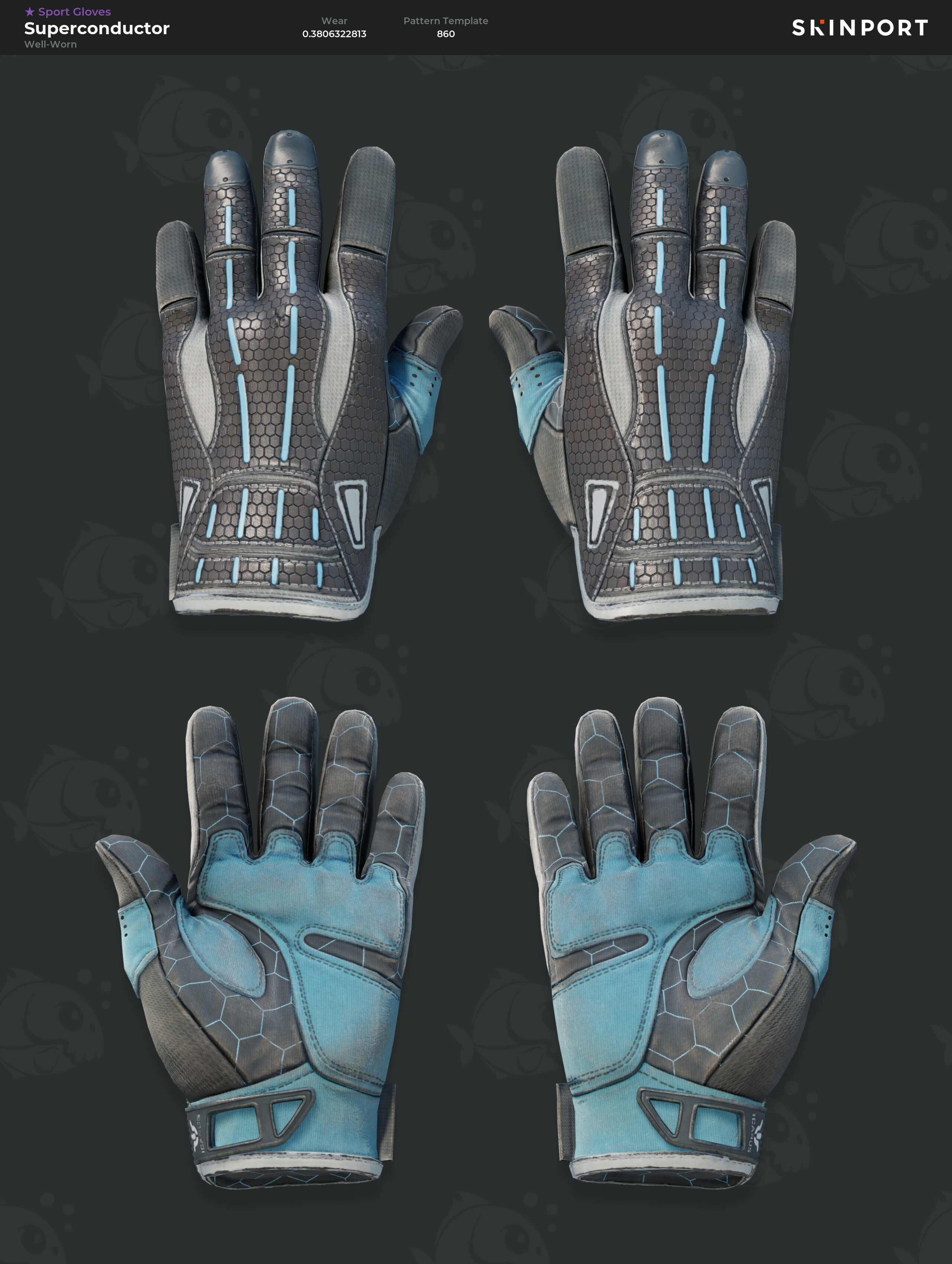 Sport Gloves | Superconductor (Well-Worn) - Counter-Strike 2 - Skinport