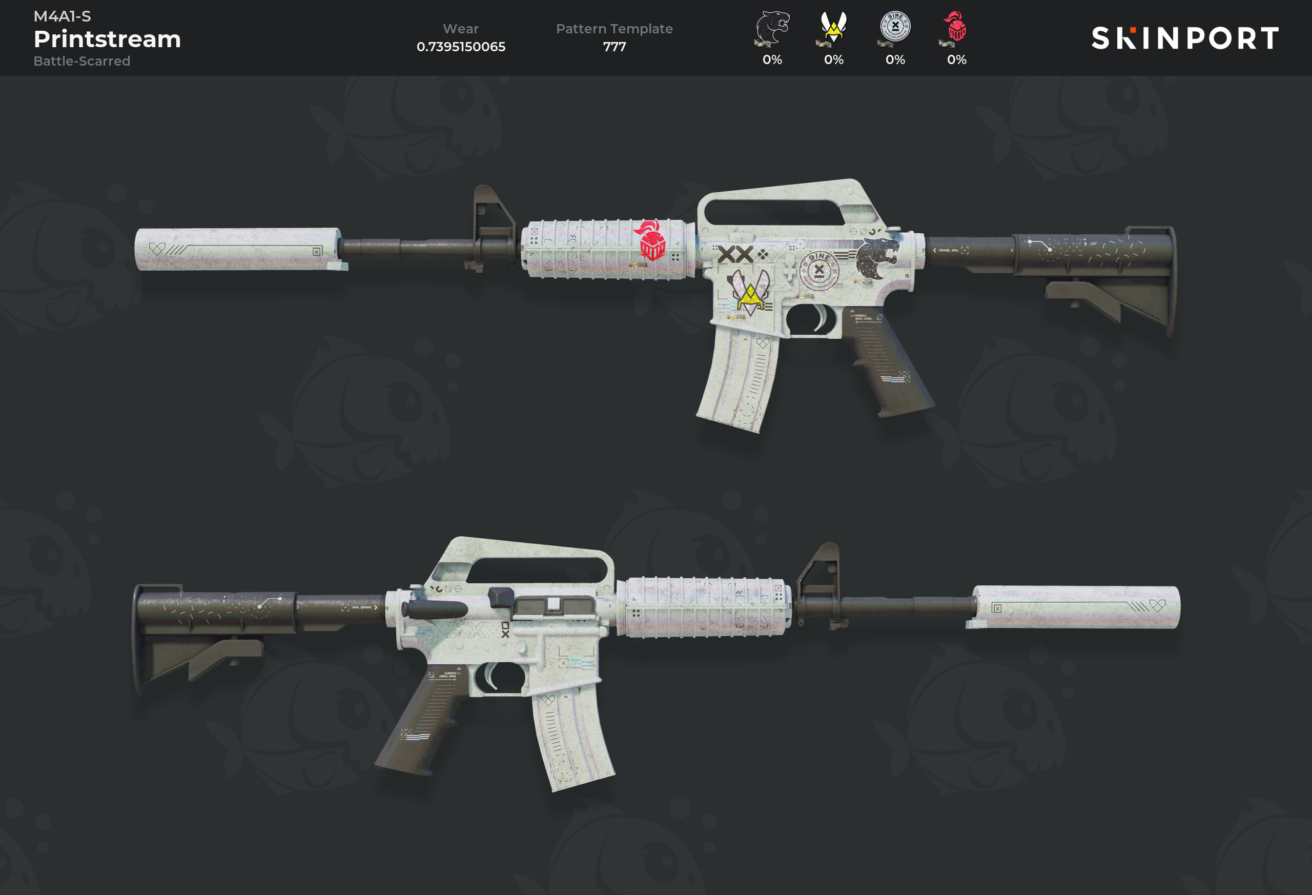 M4A1-S | Printstream (Battle-Scarred) - Counter-Strike 2 - Skinport