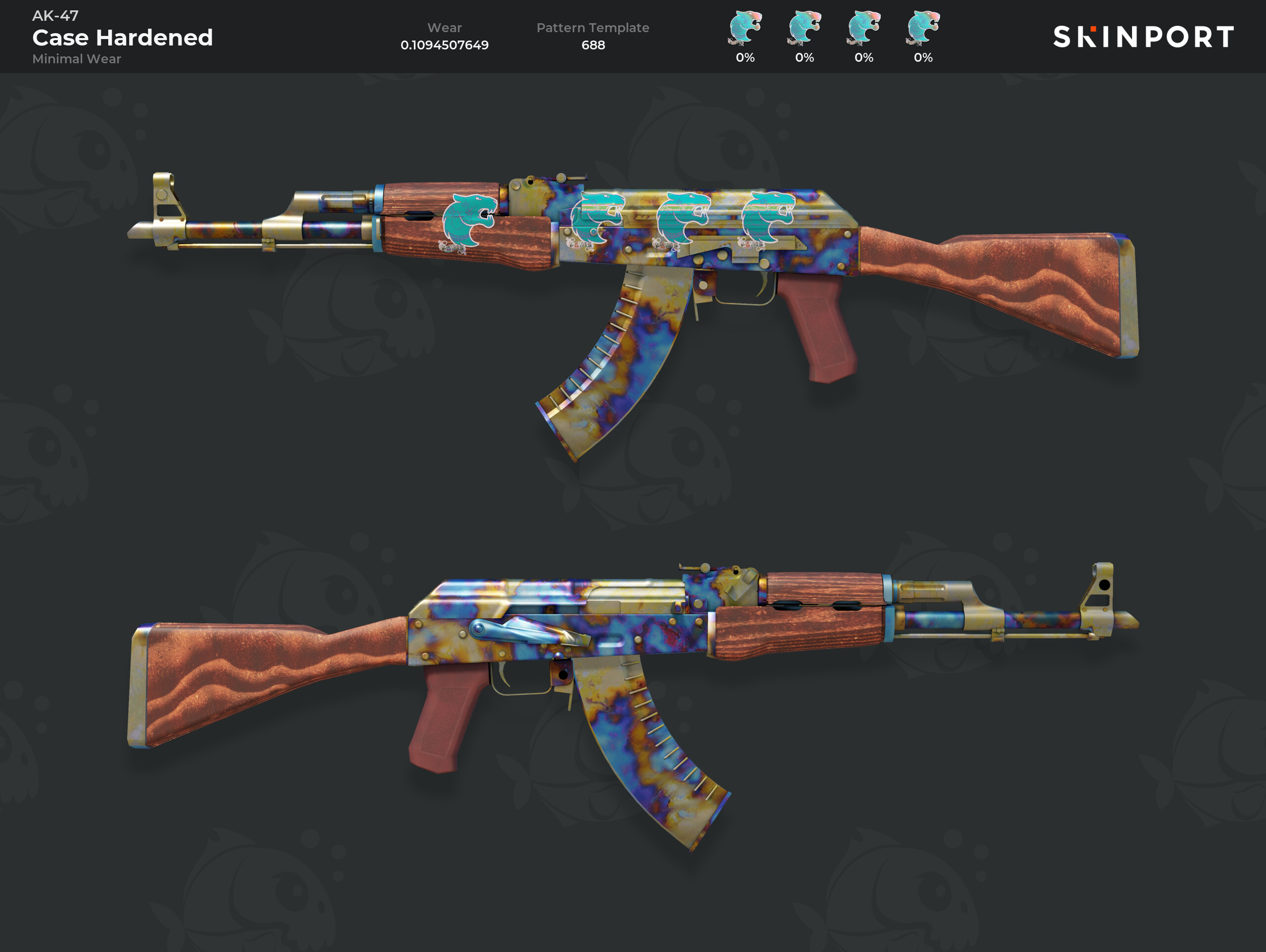 AK-47 | Case Hardened (Minimal Wear) - Counter-Strike 2 - Skinport