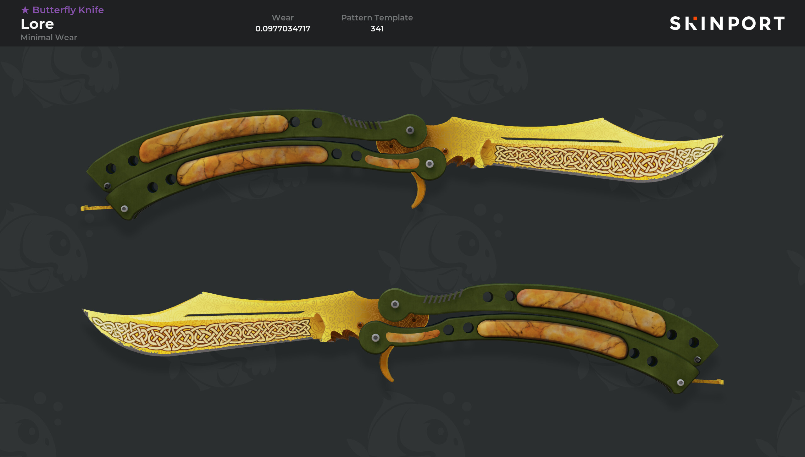 Butterfly Knife | Lore (Minimal Wear) - Counter-Strike 2 - Skinport
