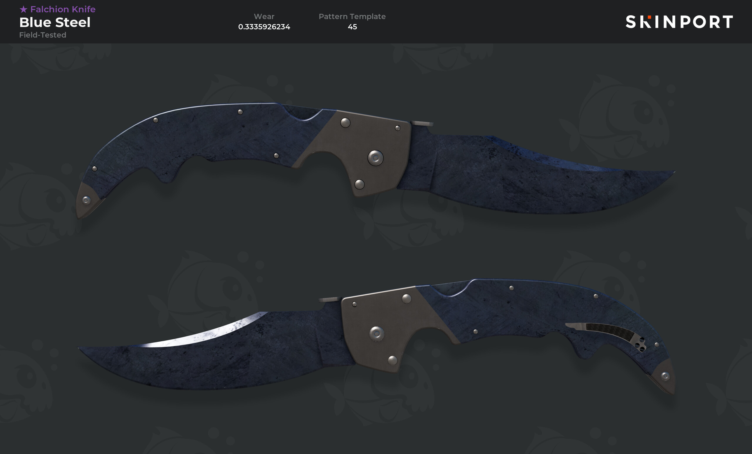 Falchion Knife | Blue Steel (Field-Tested) - Counter-Strike 2 - Skinport