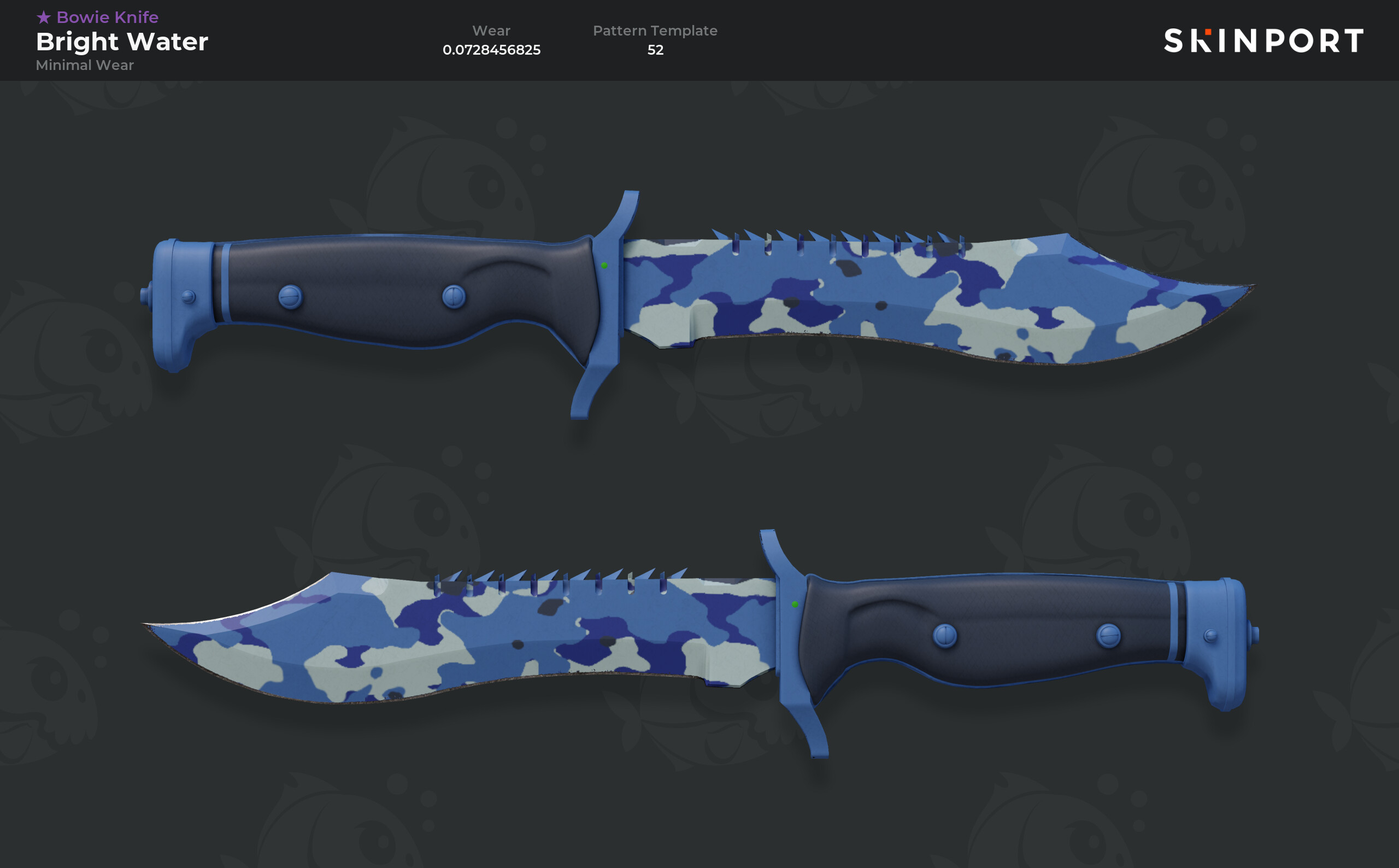 Bowie Knife | Bright Water (Minimal Wear) - Counter-Strike 2 - Skinport