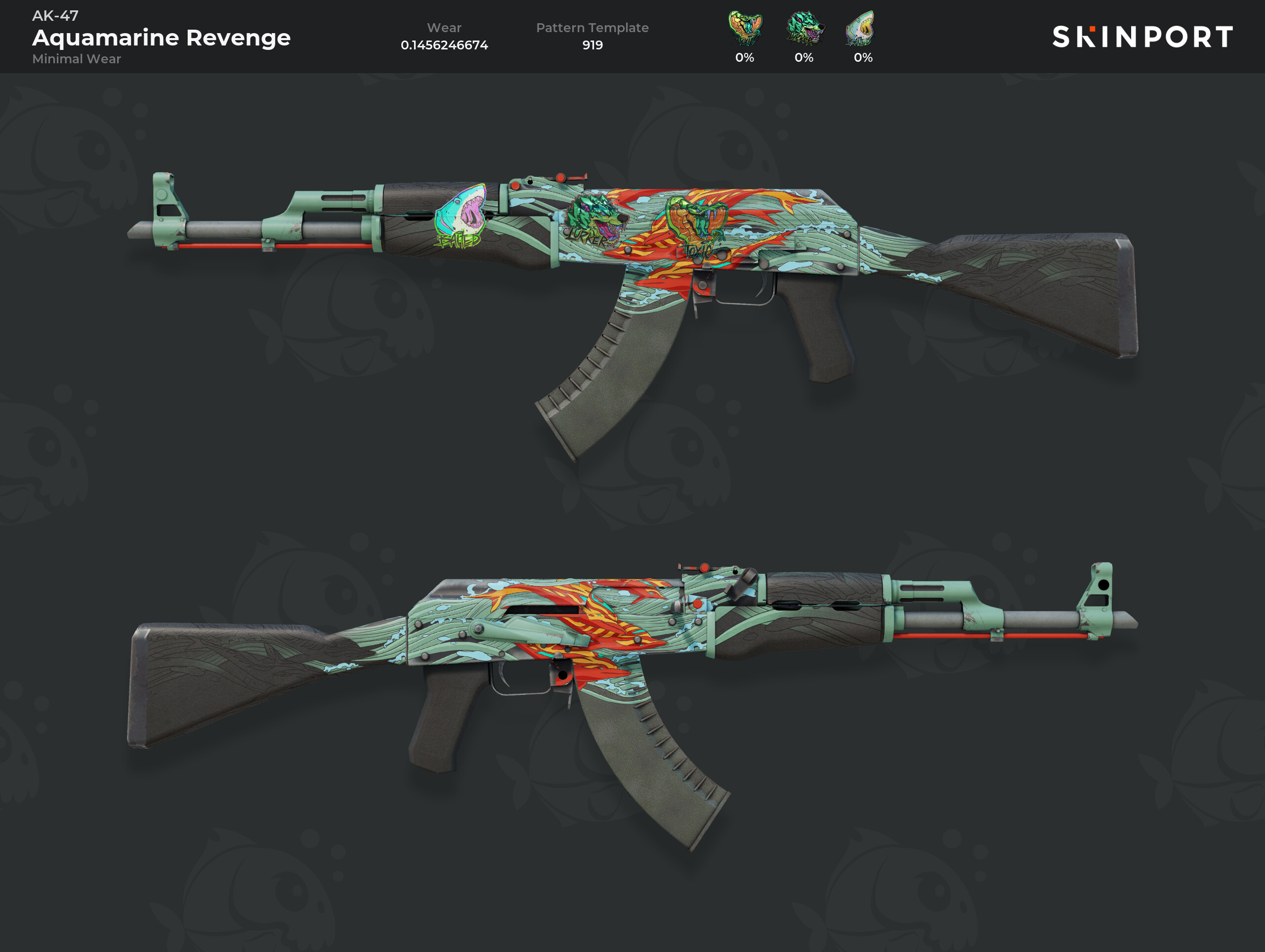 AK-47 | Aquamarine Revenge (Minimal Wear) - Counter-Strike 2 - Skinport
