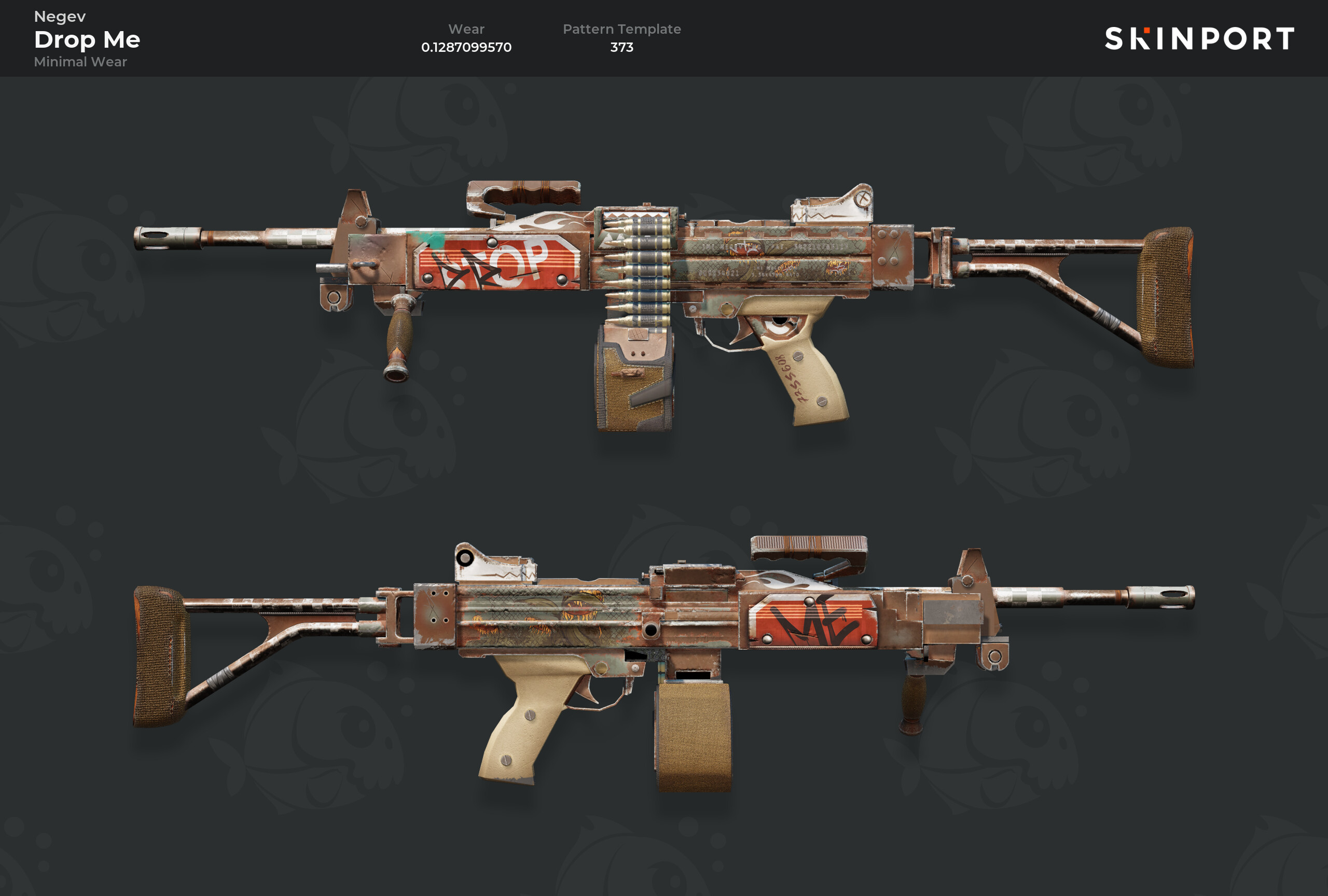 Negev | Drop Me (Minimal Wear) - Counter-Strike 2 - Skinport