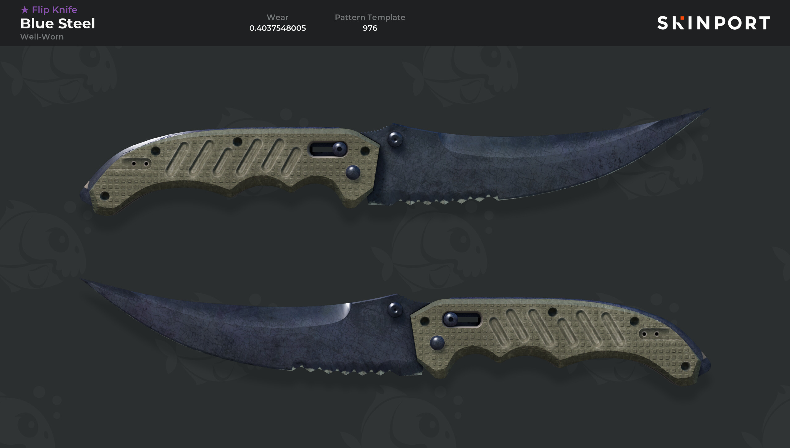 Flip Knife | Blue Steel (Well-Worn) - Counter-Strike 2 - Skinport