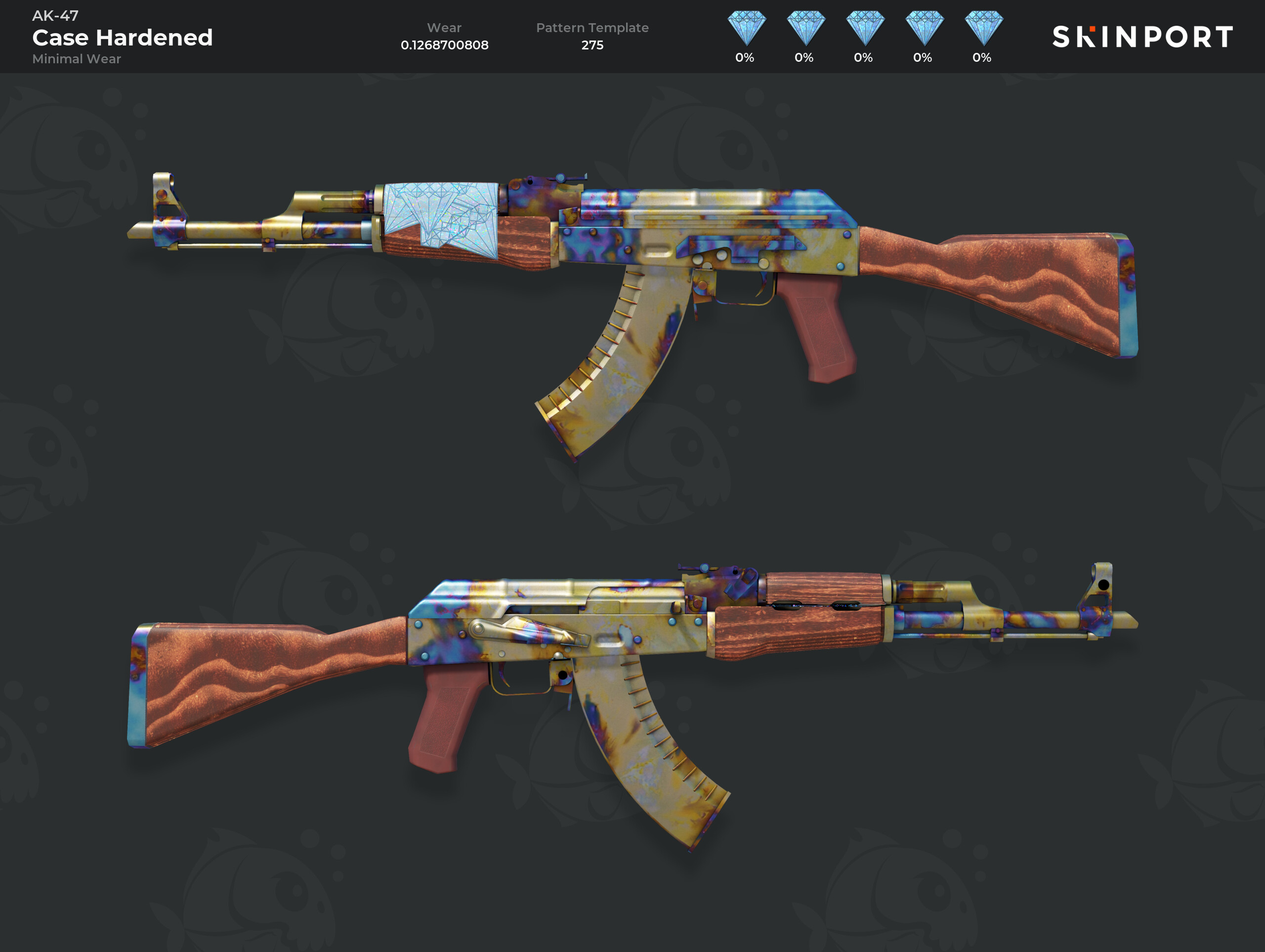 AK-47 | Case Hardened (Minimal Wear) - Counter-Strike 2 - Skinport