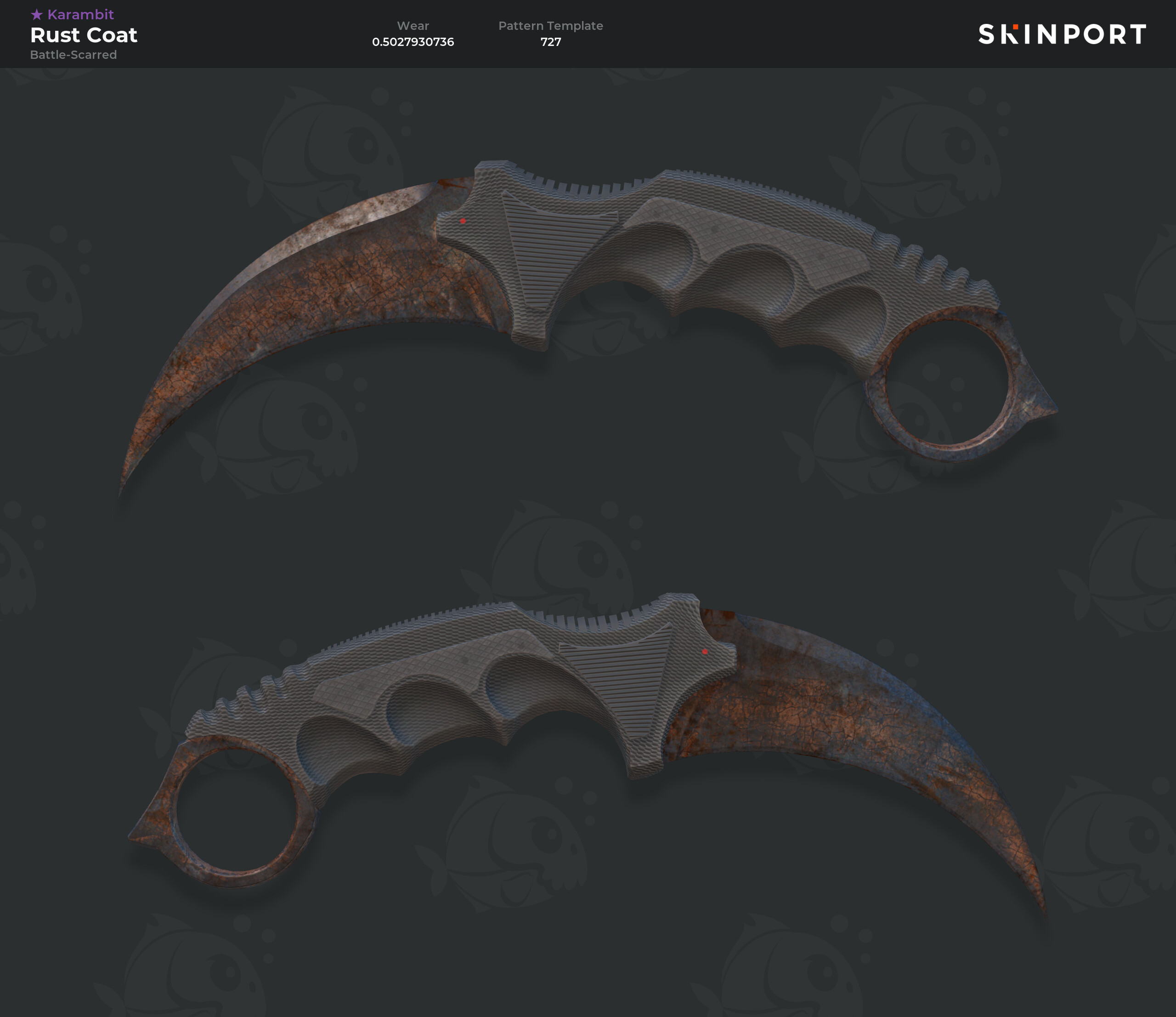 Karambit | Rust Coat (Battle-Scarred) - Counter-Strike 2 - Skinport