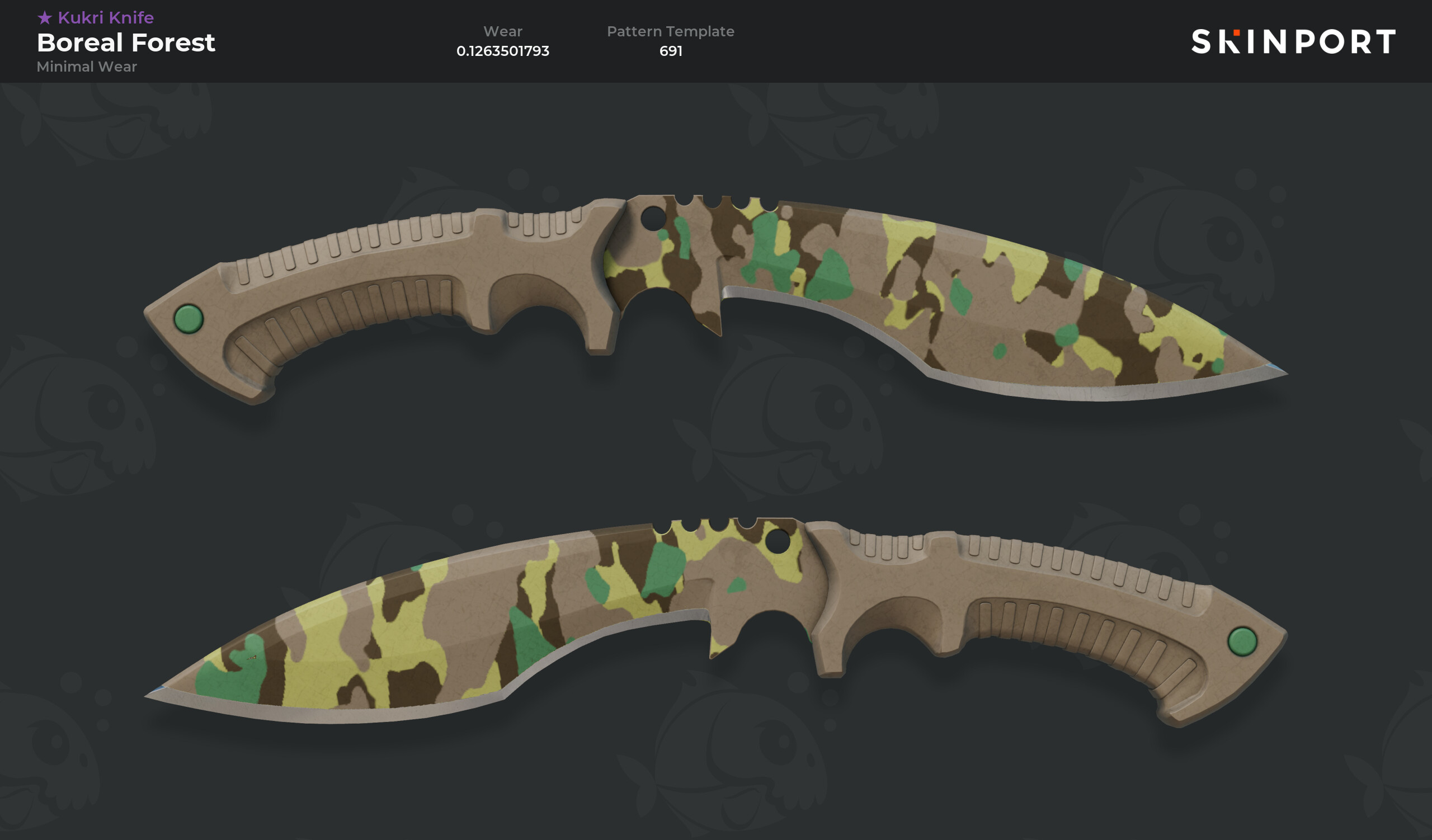 Kukri Knife | Boreal Forest (Minimal Wear) - Counter-Strike 2 - Skinport