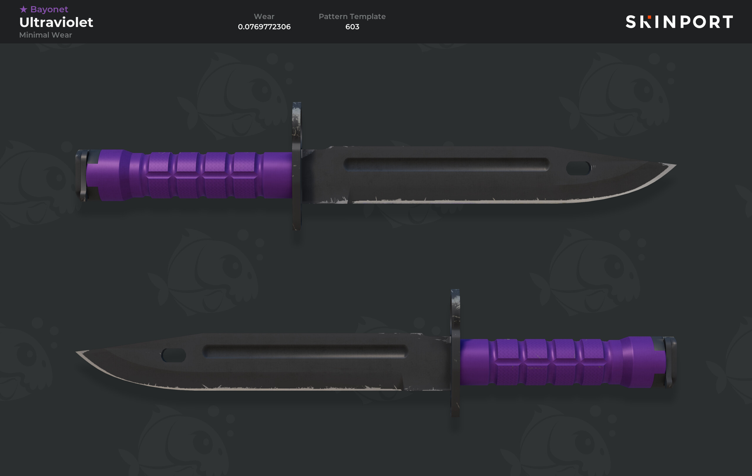 Bayonet | Ultraviolet (Minimal Wear) - Counter-Strike 2 - Skinport