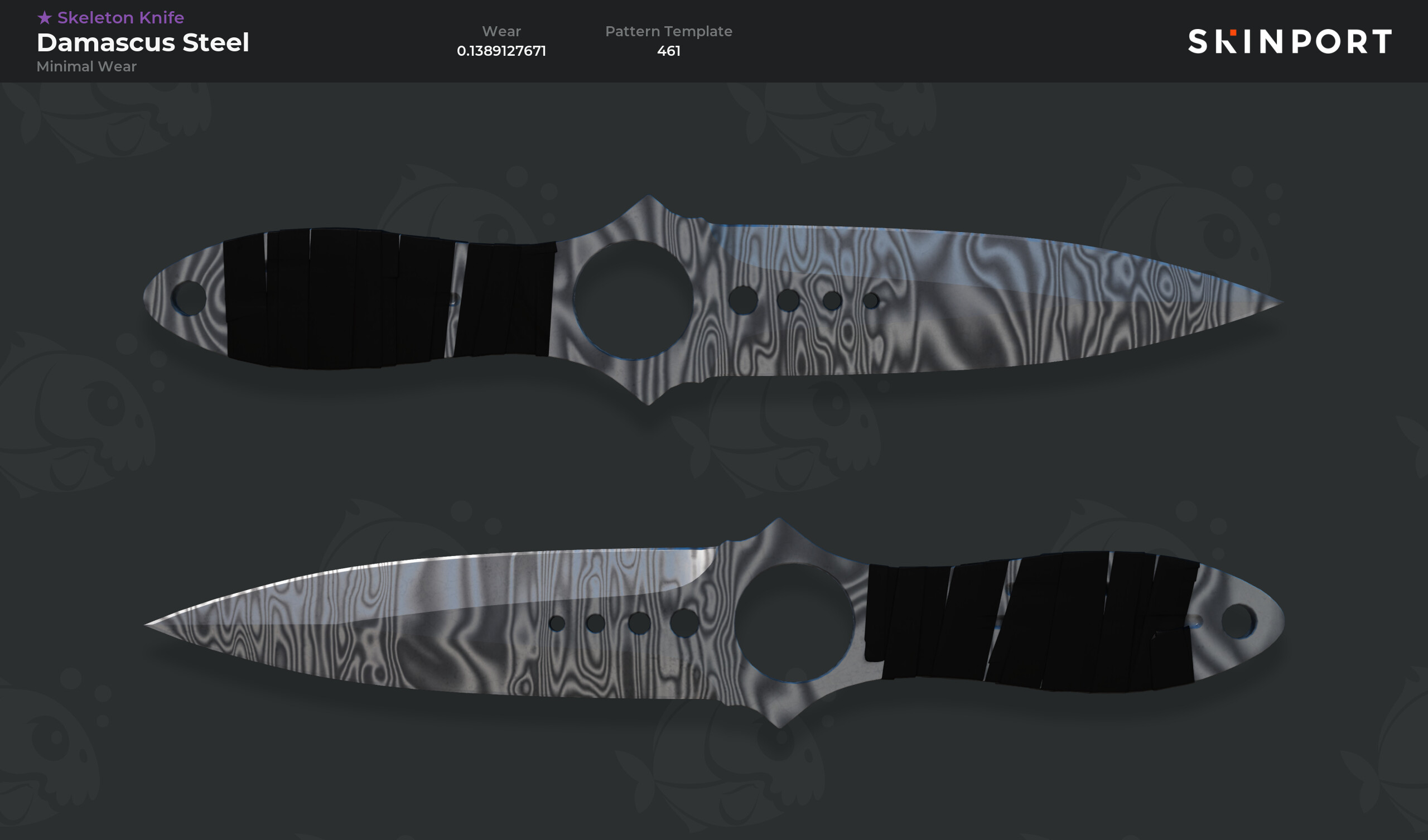 Skeleton Knife | Damascus Steel (Minimal Wear) - Counter-Strike 2 ...