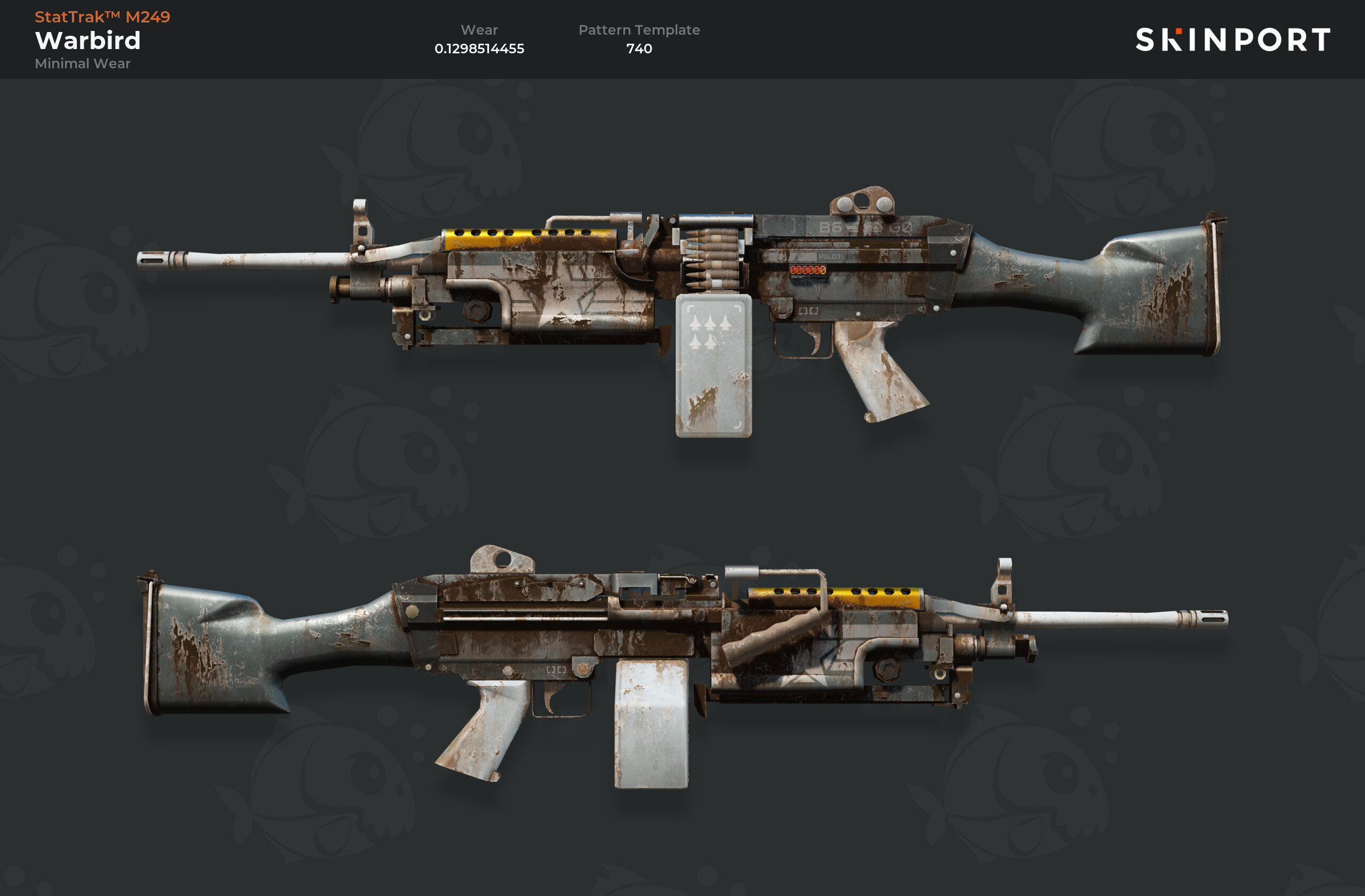 StatTrak™ M249 | Warbird (Minimal Wear) - Counter-Strike 2 - Skinport