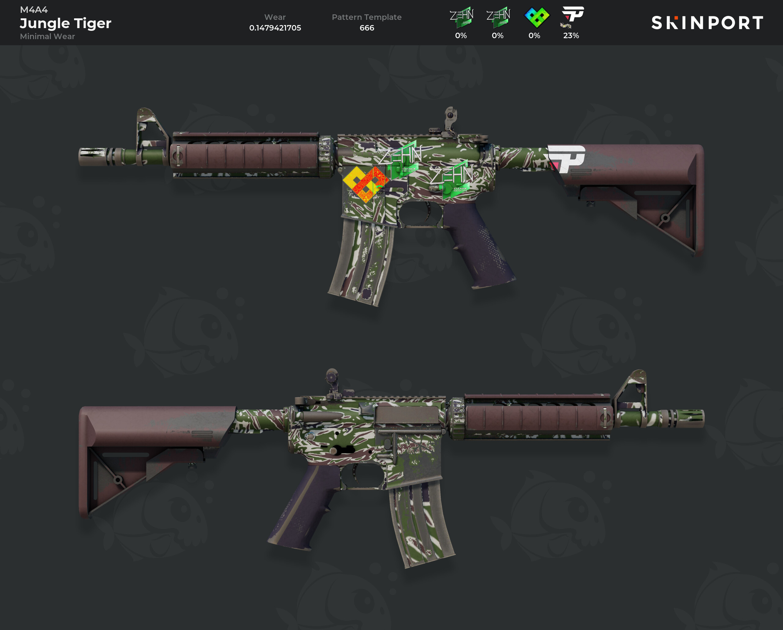 M4A4 | Jungle Tiger (Minimal Wear) - Counter-Strike 2 - Skinport