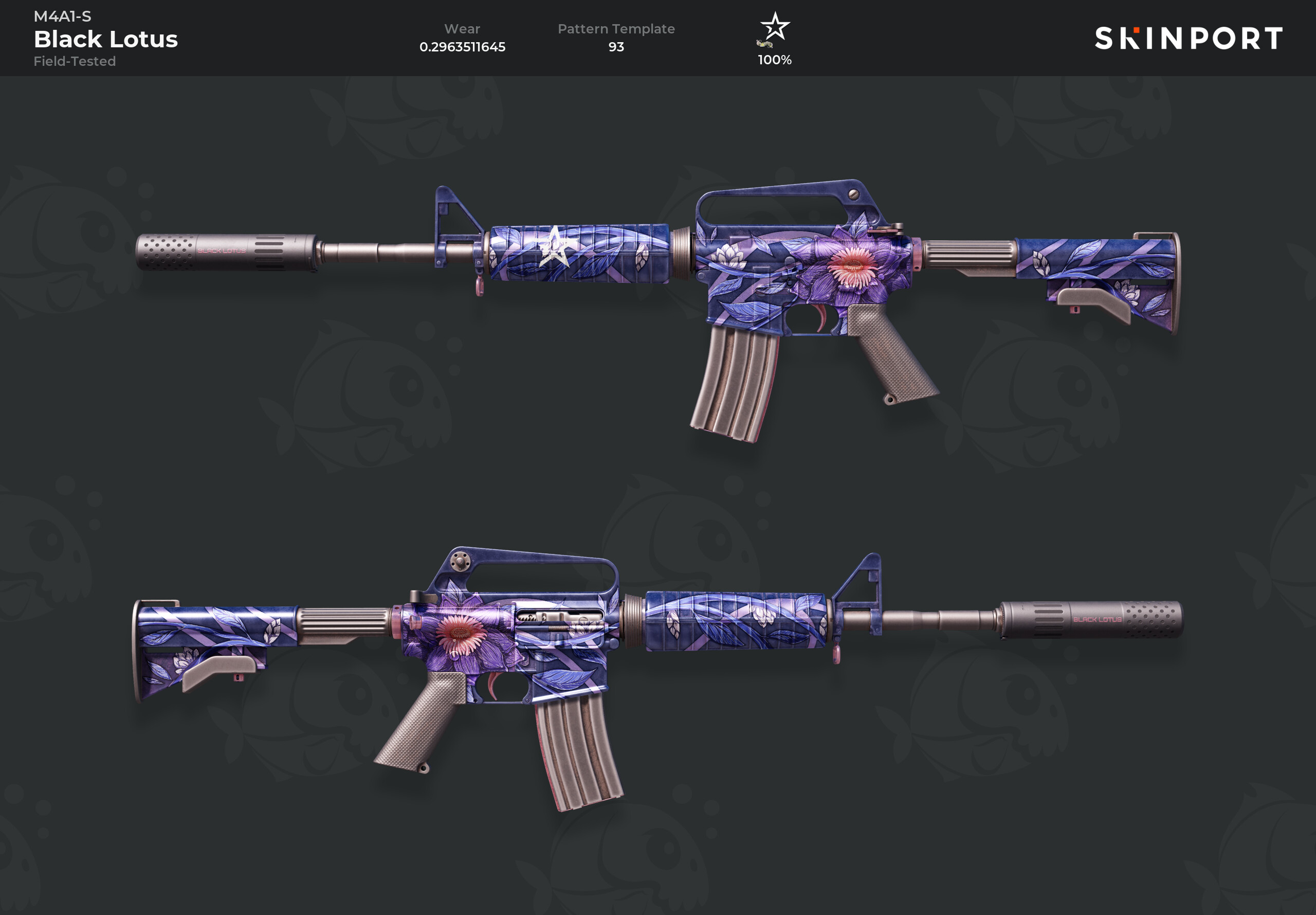 M4A1-S | Black Lotus (Field-Tested) - Counter-Strike 2 - Skinport