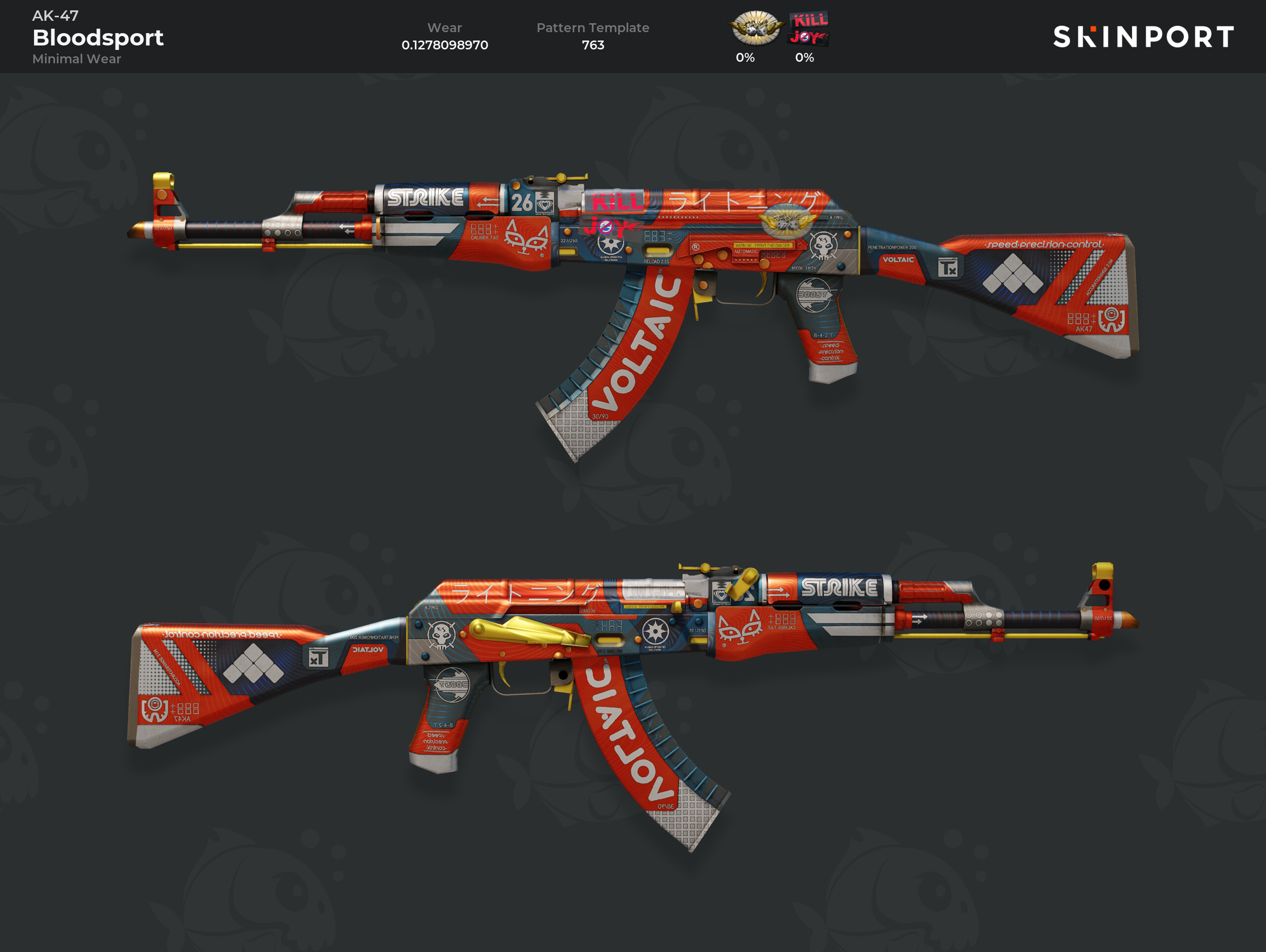 AK-47 | Bloodsport (Minimal Wear) - Counter-Strike 2 - Skinport