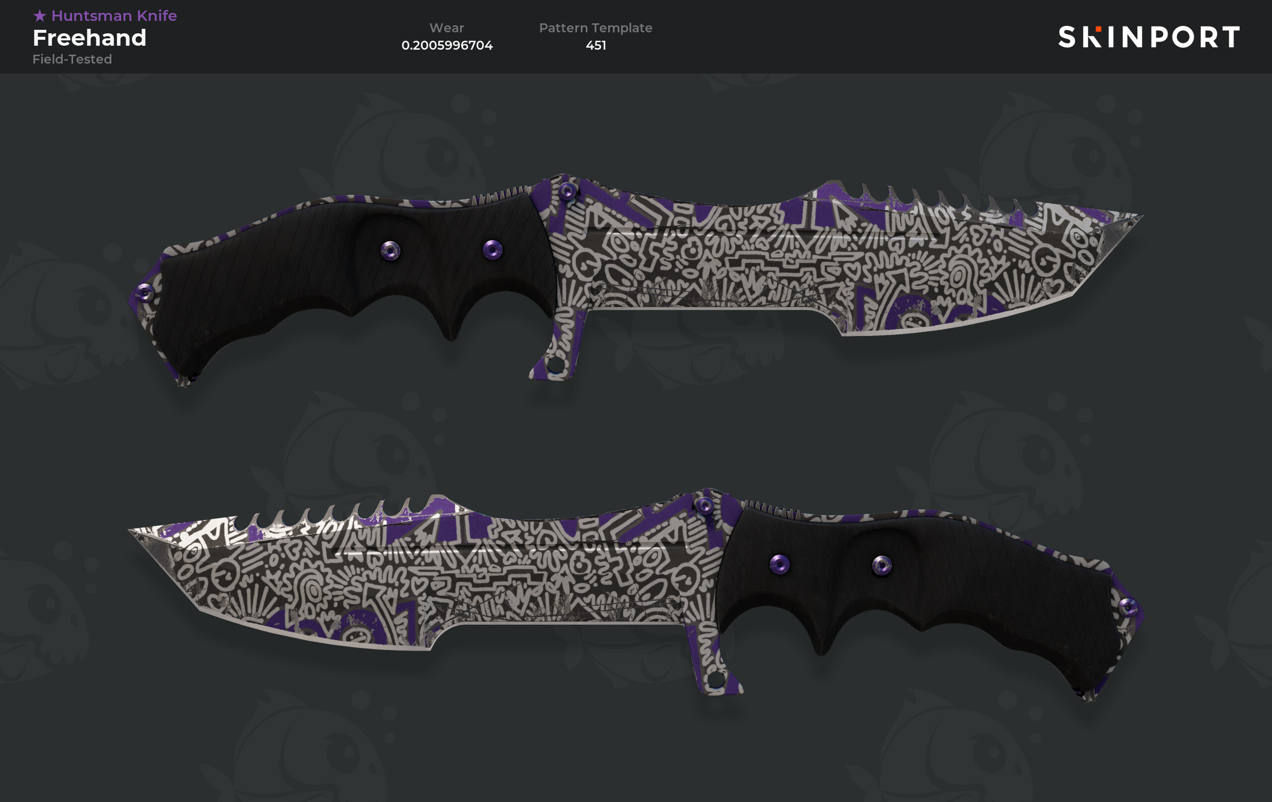 Huntsman Knife | Freehand (Field-Tested) - Counter-Strike 2 - Skinport